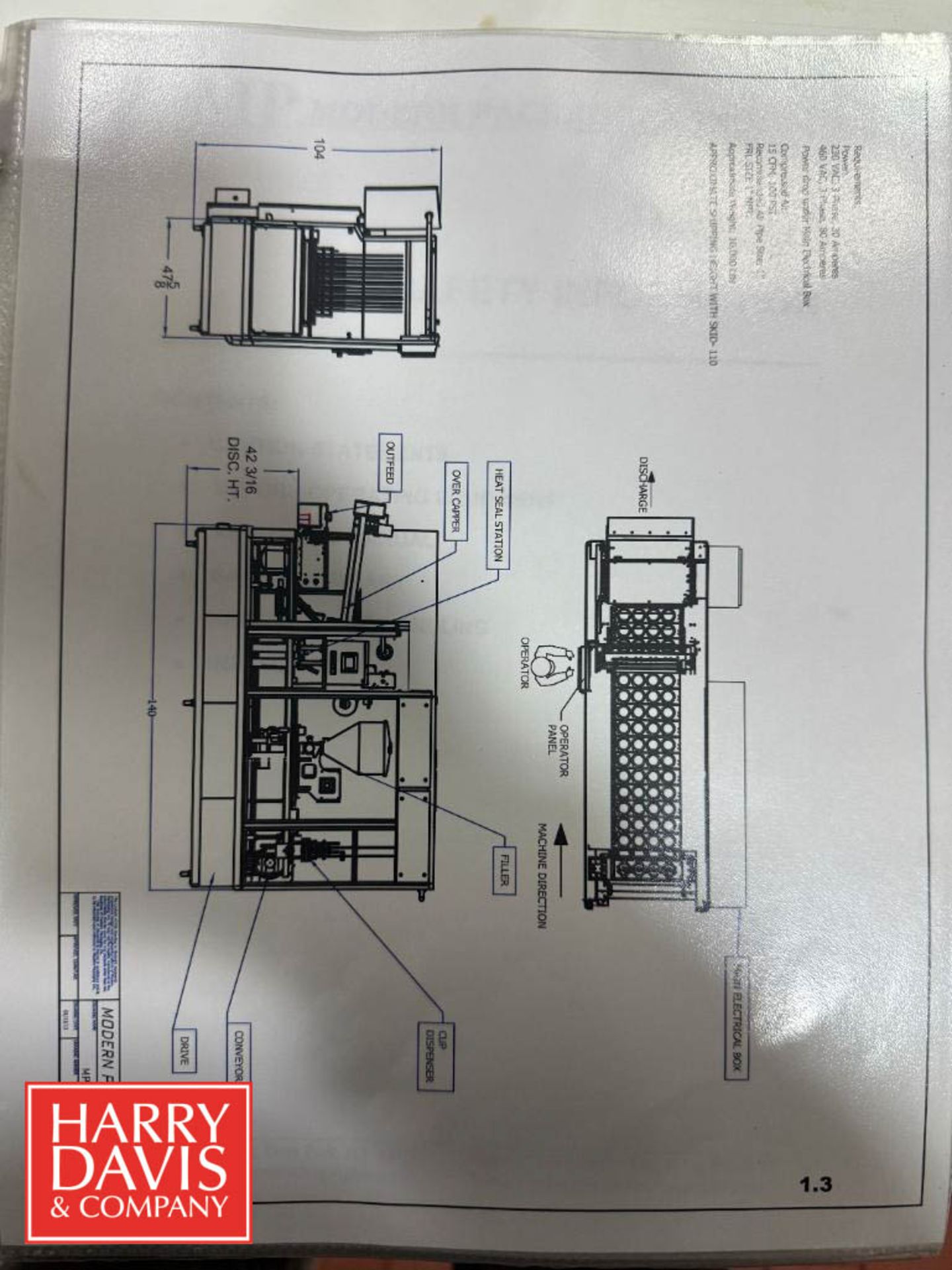 Modern Packaging 4-Lane Filler (6-12oz), S/N: MP880 with S/S Base ...