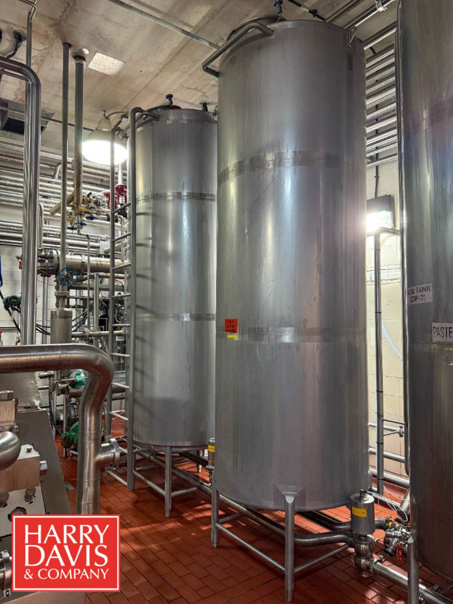 6-Tank S/S CIP System with (4) 600 Gallon Tanks, (2) 1,000 Gallon Tanks ...