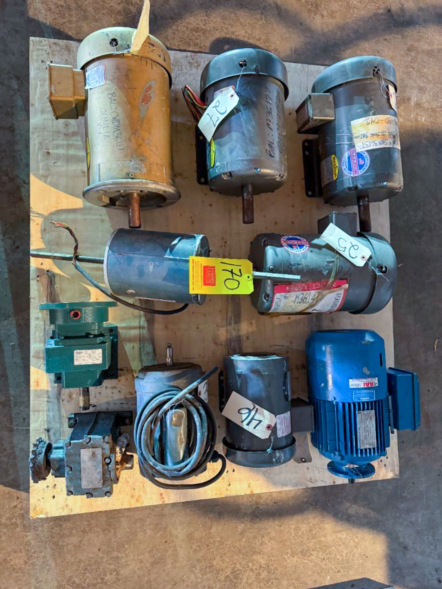 Assorted Motors: .5 HP – 5 HP and Gear Box