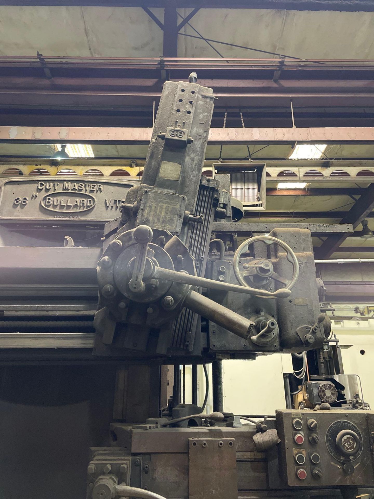 BULLARD 36 CUTMASTER HIGH COLUMN VTL, TURRET, SIDE HEAD, 4-JAW CHUCK ...