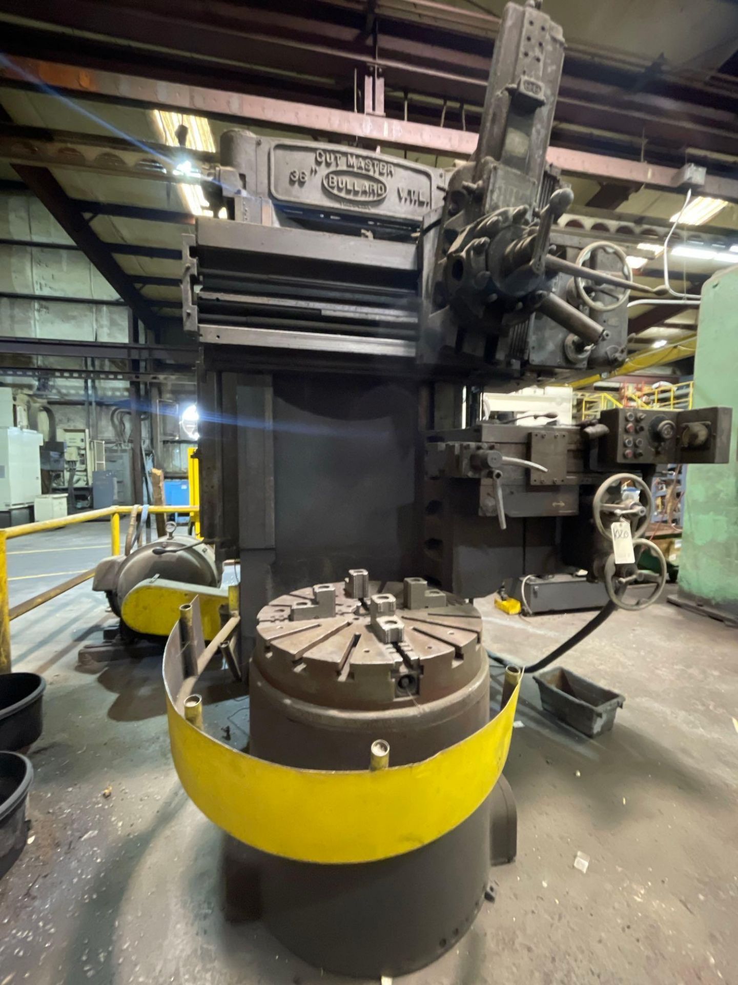 BULLARD 36 CUTMASTER HIGH COLUMN VTL, TURRET, SIDE HEAD, 4-JAW CHUCK ...