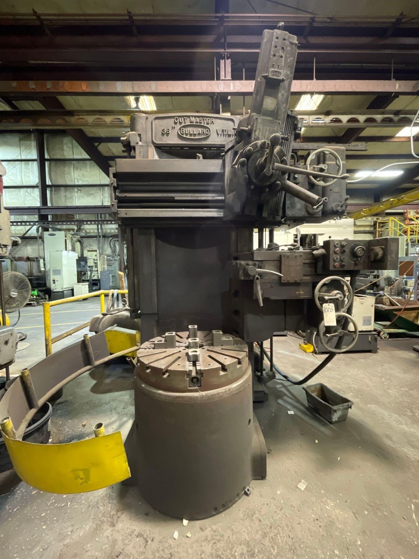 BULLARD 36 CUTMASTER HIGH COLUMN VTL, TURRET, SIDE HEAD, 4-JAW CHUCK ...