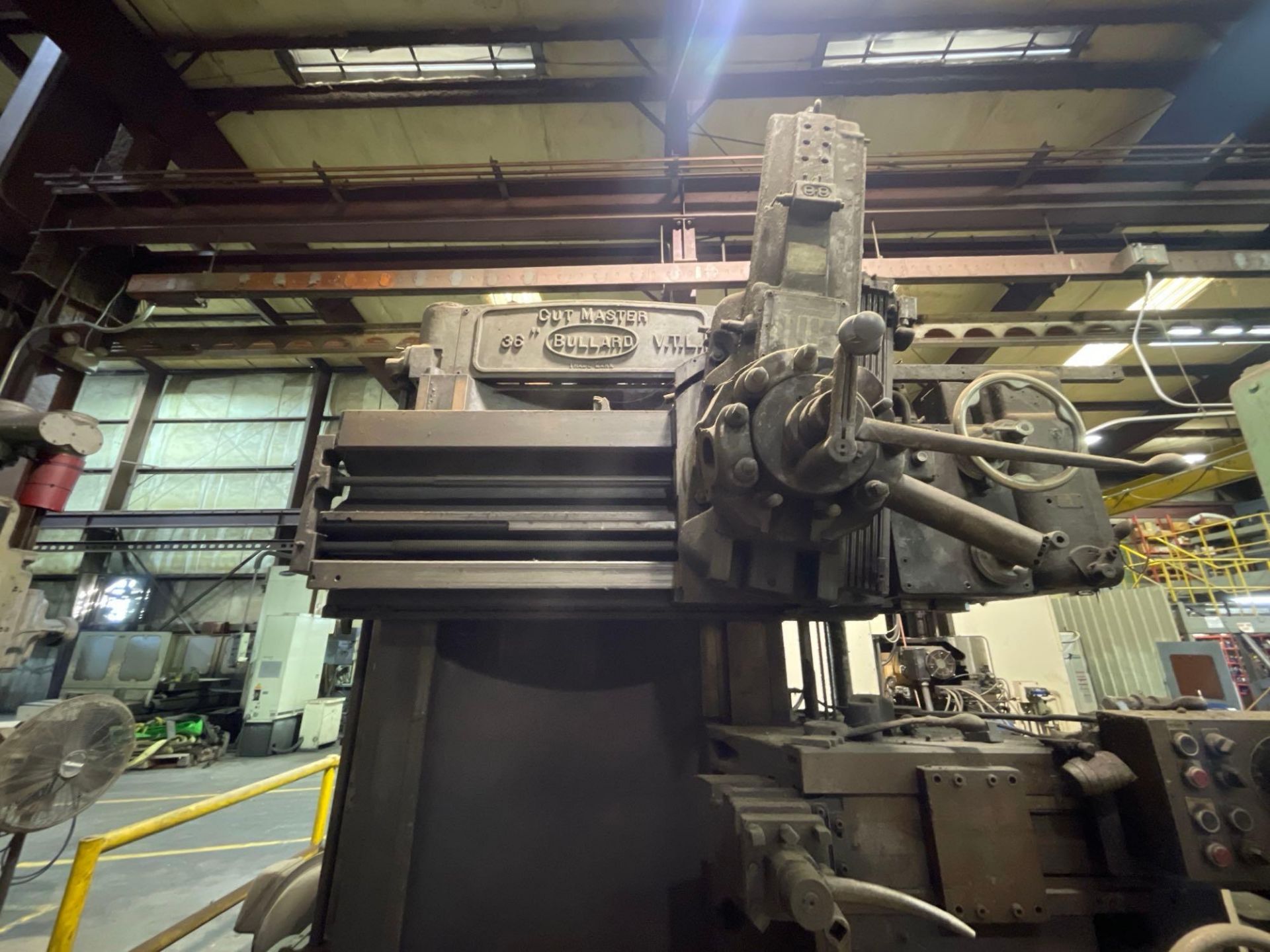 BULLARD 36 CUTMASTER HIGH COLUMN VTL, TURRET, SIDE HEAD, 4-JAW CHUCK ...
