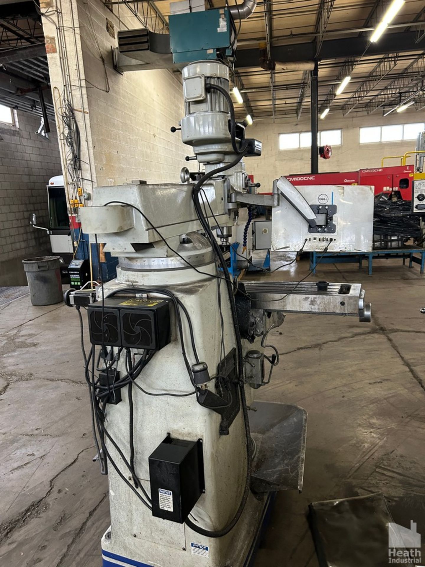 BRIMINGHAM MODEL BPS-1054 3 HP CNC VERTICAL RAM TYPE MILLING MACHINE S ...
