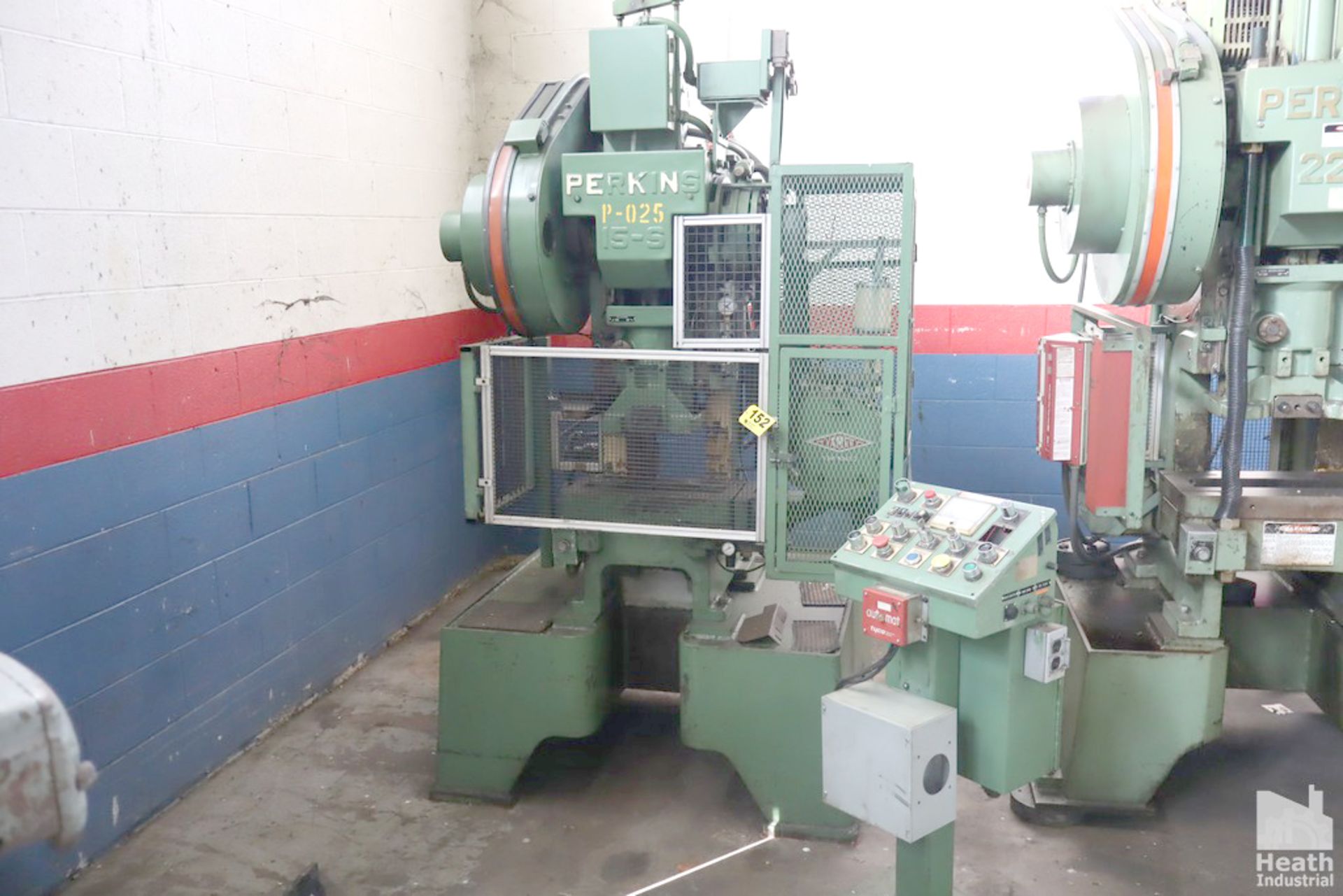 PERKINS 22-S 22-TON GAP FRAME PUNCH PRESS 1.5" STROKE-2.25" RAM ADJUST ...