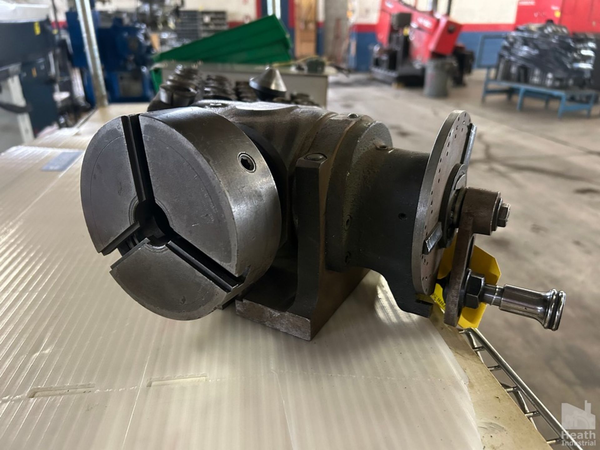 5C ROTARY INDEXER WITH 5" 3-JAW CHUCK, ASSORTED COLLETS