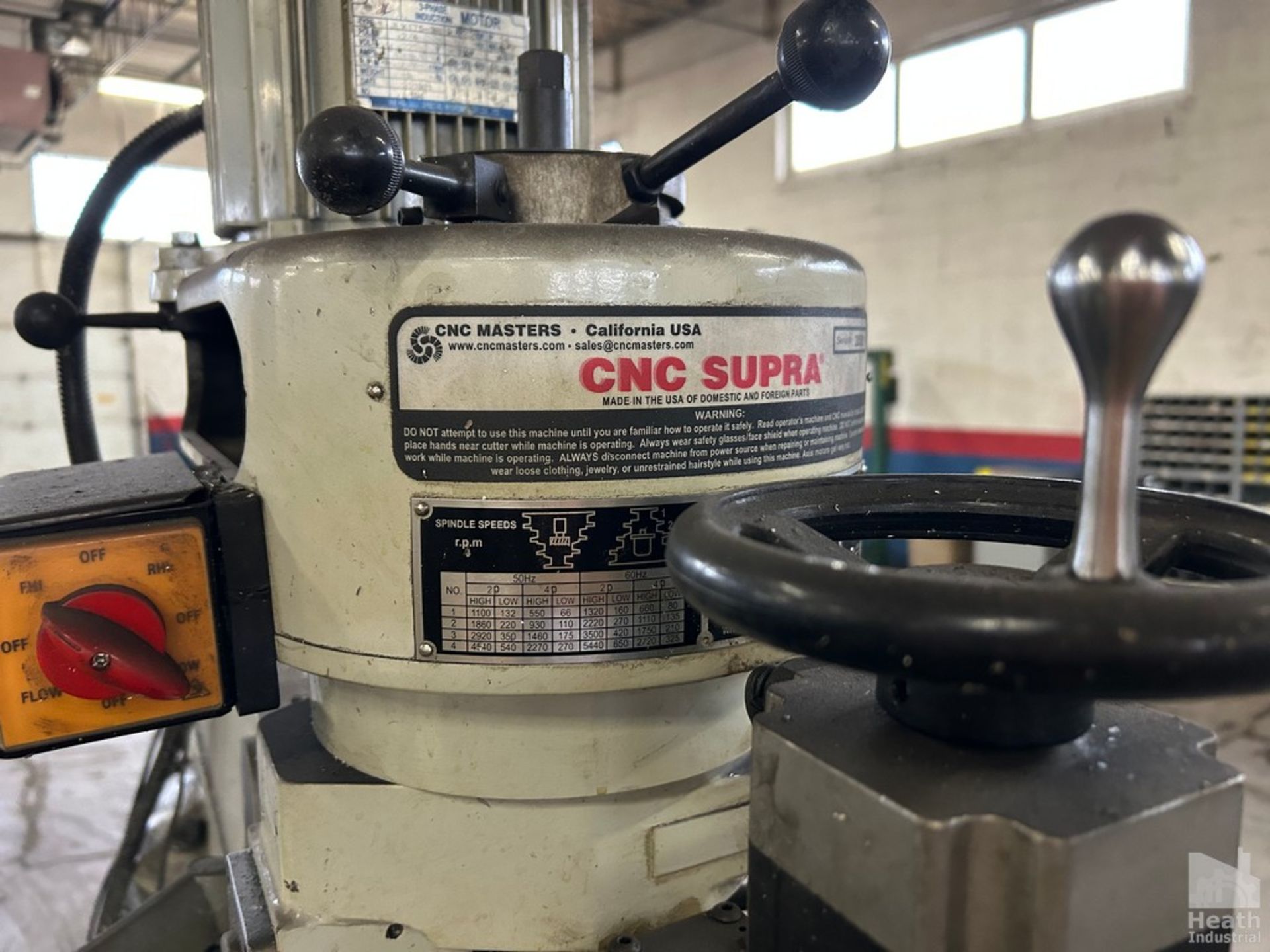 BRIMINGHAM MODEL BPS-1054 3 HP CNC VERTICAL RAM TYPE MILLING MACHINE S ...