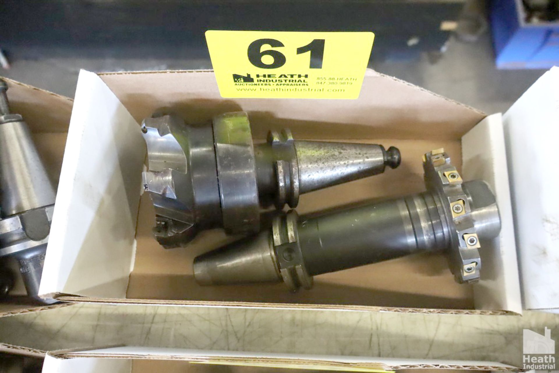 (2) CAT 40 INDEXABLE MILLING CUTTERS
