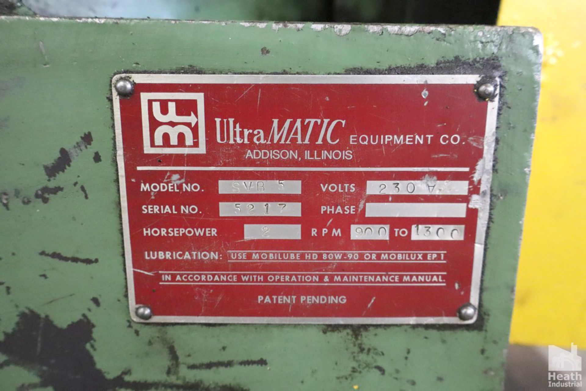 ROTO-FINISH/ ULTRAMATIC 5 CUBIC FT. VIBRATORY FINISHING MILL MODEL SVB ...