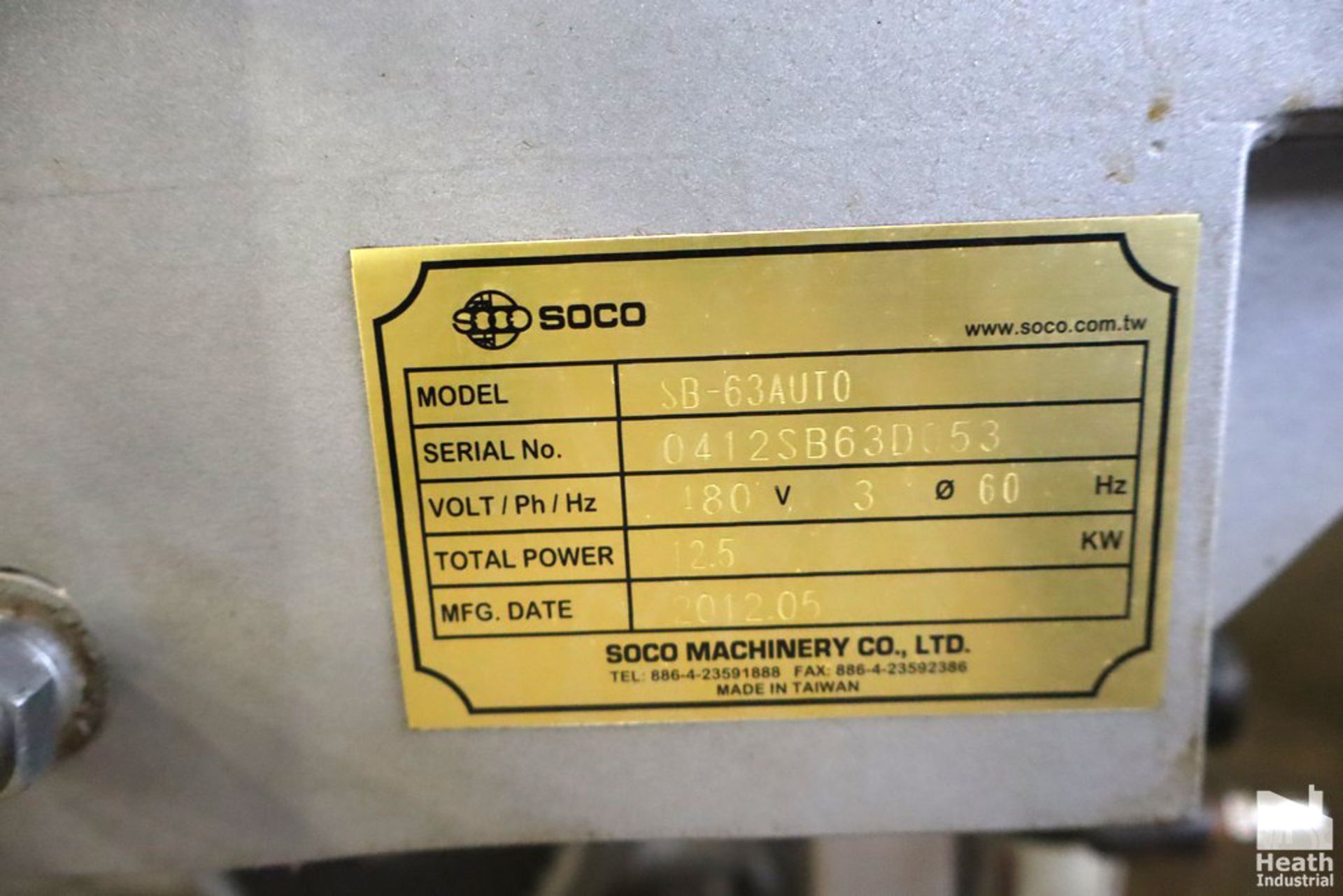 2012 SOCO SB-63-AUTO 3 AXIS AUTOMATIC TUBE BENDER WITH CNC CONTROL 63MM ...