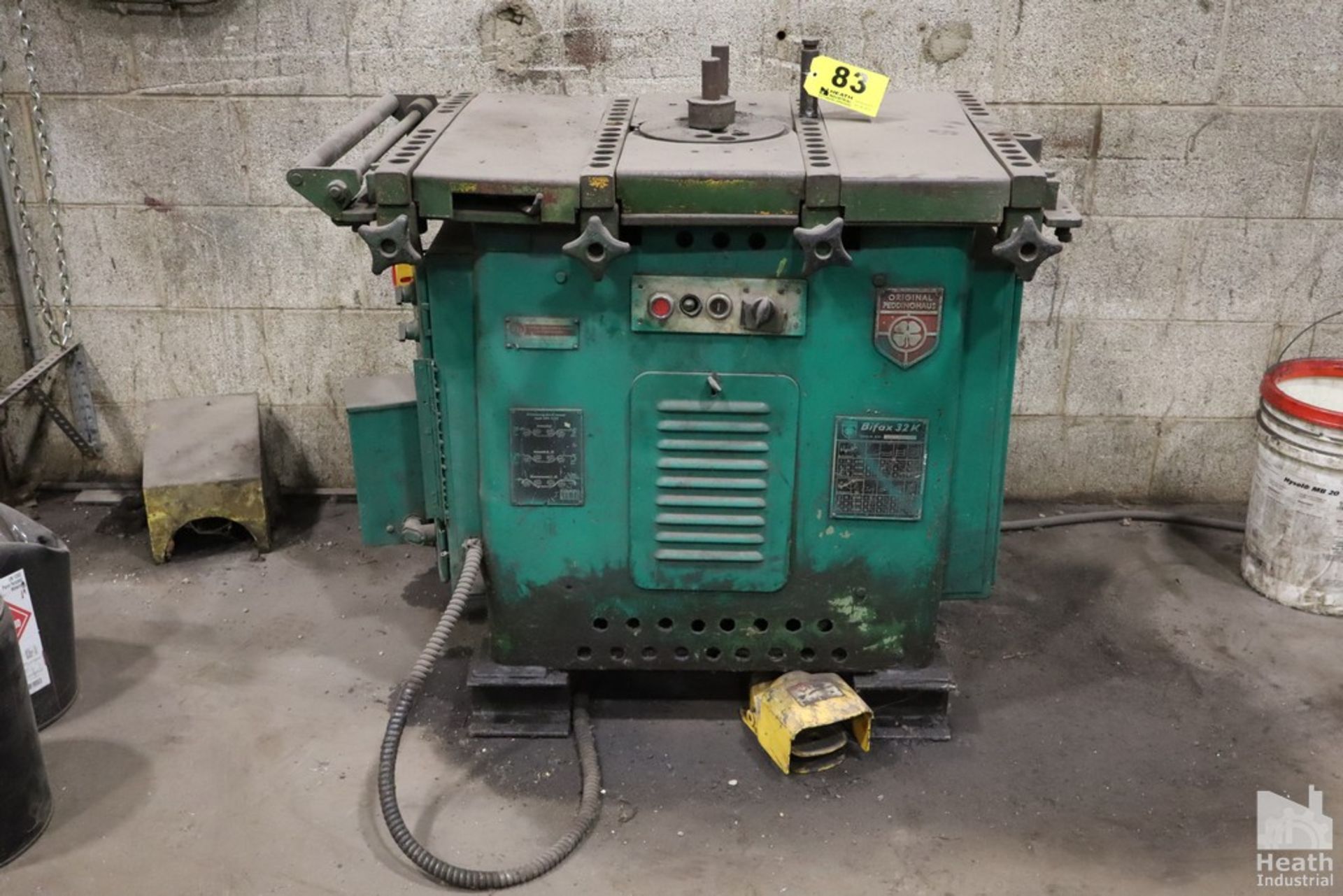 ORIGINAL PEDDINGHAUS MODEL BIFAX32K REBAR BENDER, S/N 433B051