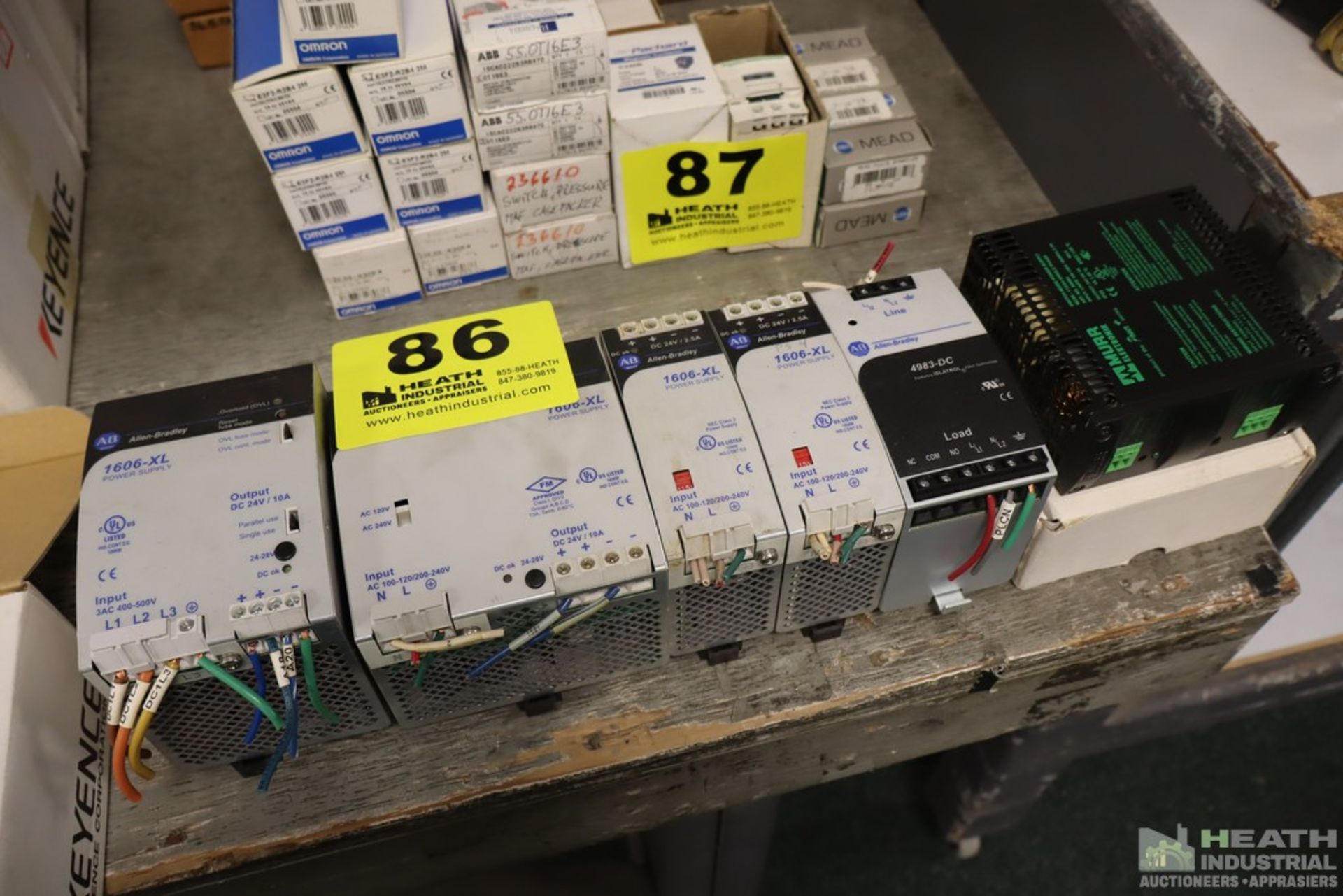 (4) ALLEN BRADLEY MODEL 1606-XL DC POWER SUPPLIES, 4983-DC SURGE ...