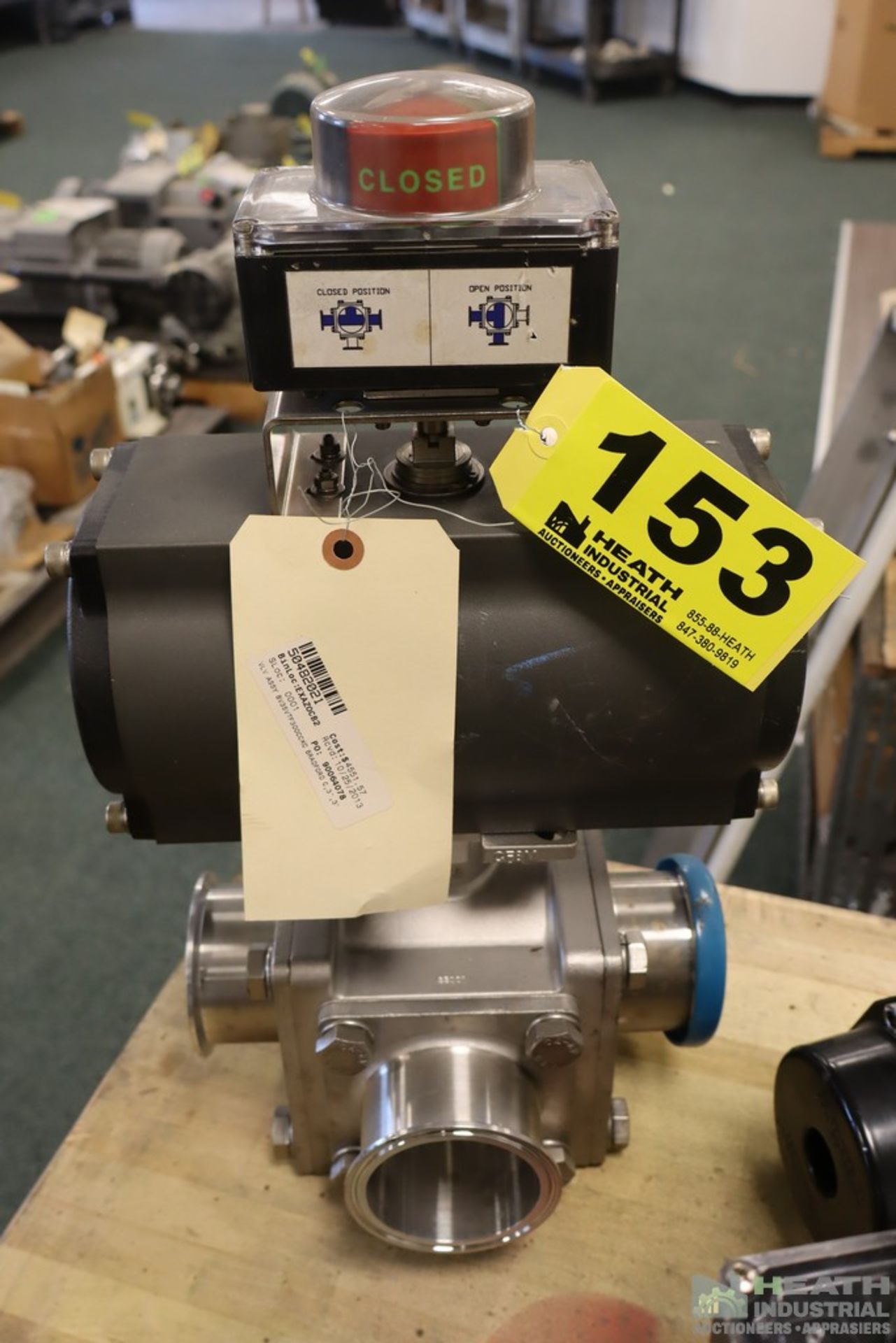 MAX-AIR TECH PNEUMATIC ACTUATED STAINLESS STEEL VALVE ASSEMBLY, MAX ...