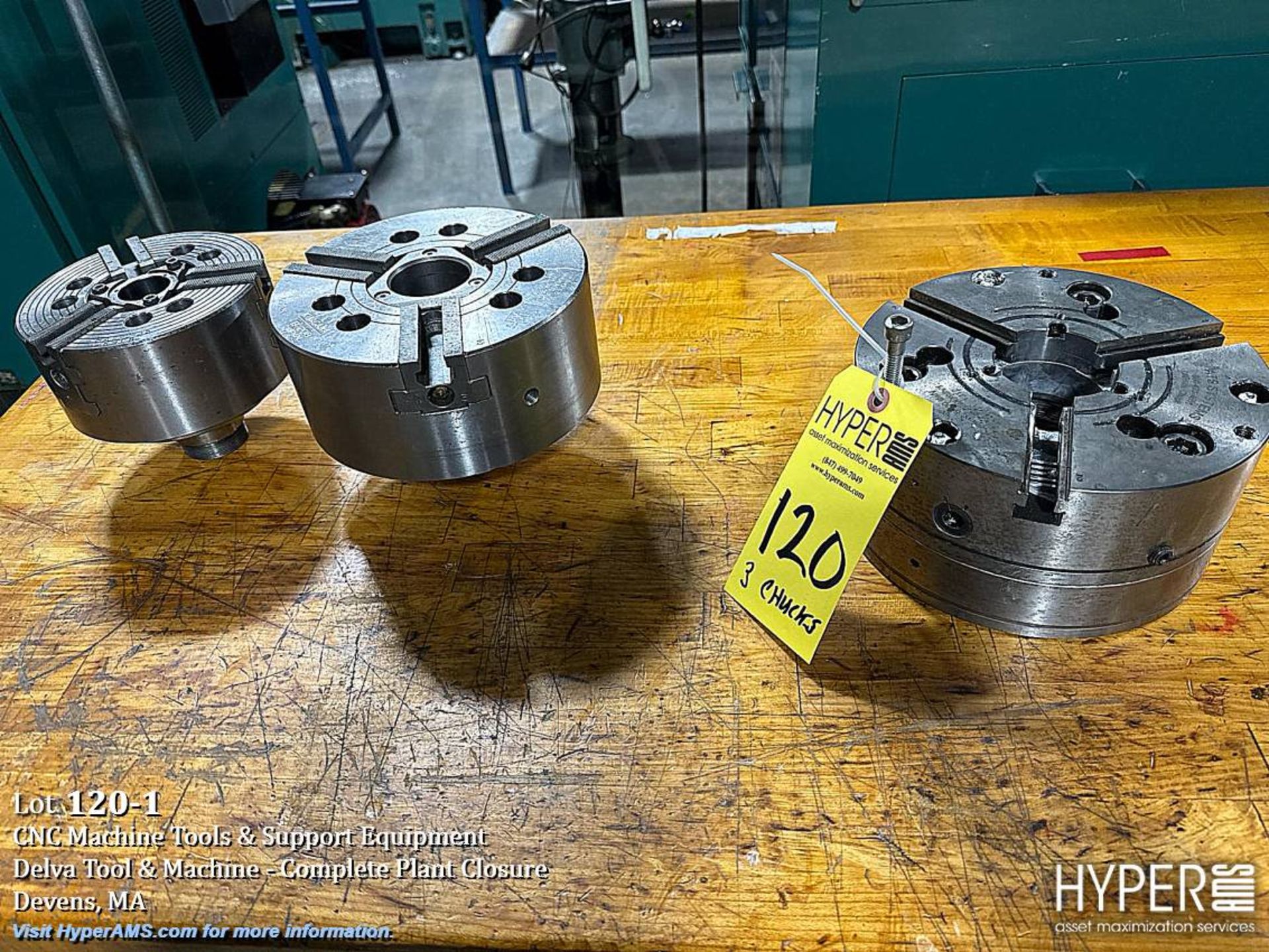 (3) Kitagawa , NCSE and MMK 3 jaw chucks, 9â€ / 8â€ / 6.5â€