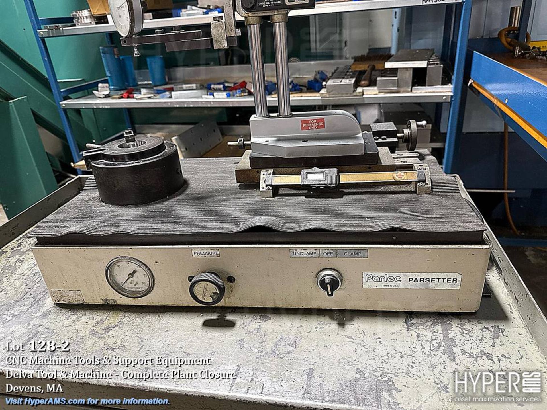 Parlec PARSETTER tool presetter and Mitutoyo digital height gauge