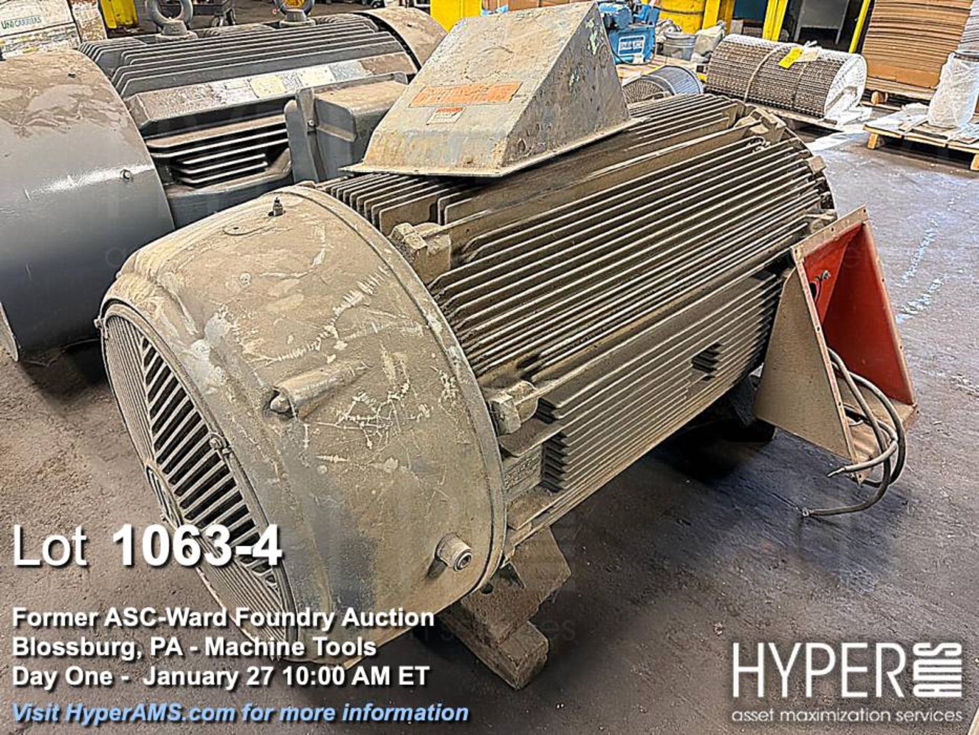 430 HP Electric Motor, 3-Phase, 60 Hz, 1190 RPM, Service Factor 1.0 ...