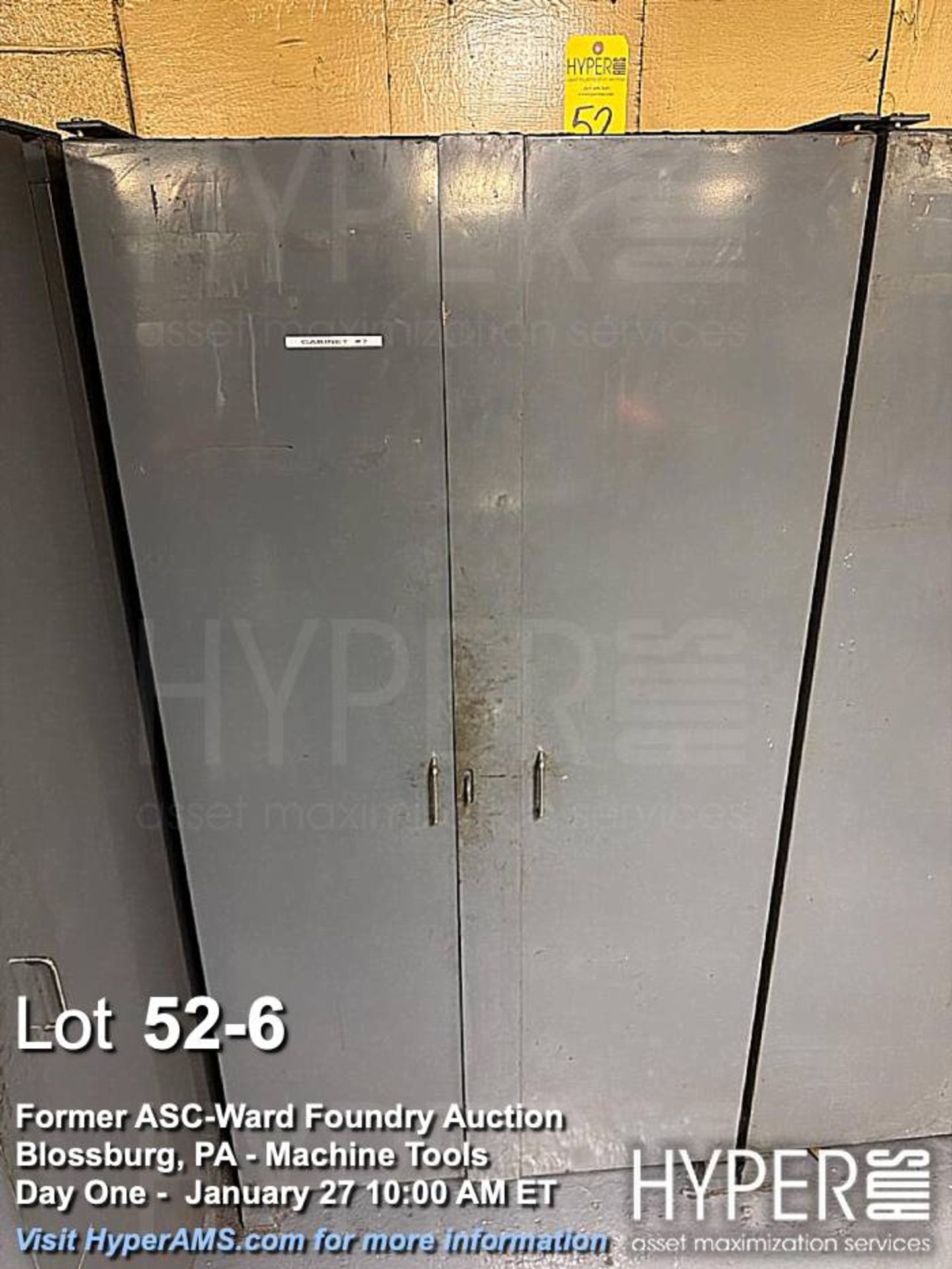 Industrial Tooling Cabinet with Various Cutting Tools, Grey Metal ...