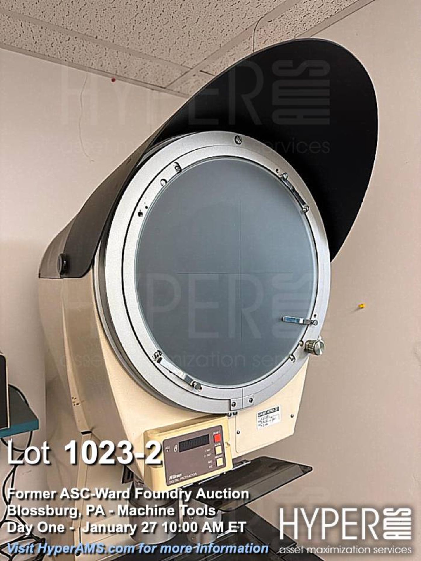 Nikon V-12B Profile Projector, Magnification Lenses Included: 5x-A ...