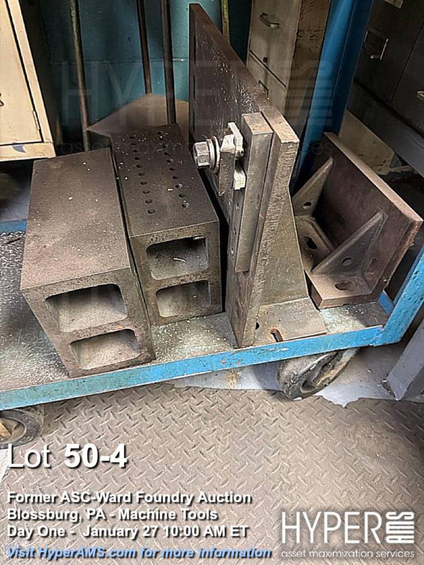 Metal workshop tools and fixtures, including C-clamps, V-blocks, angle ...