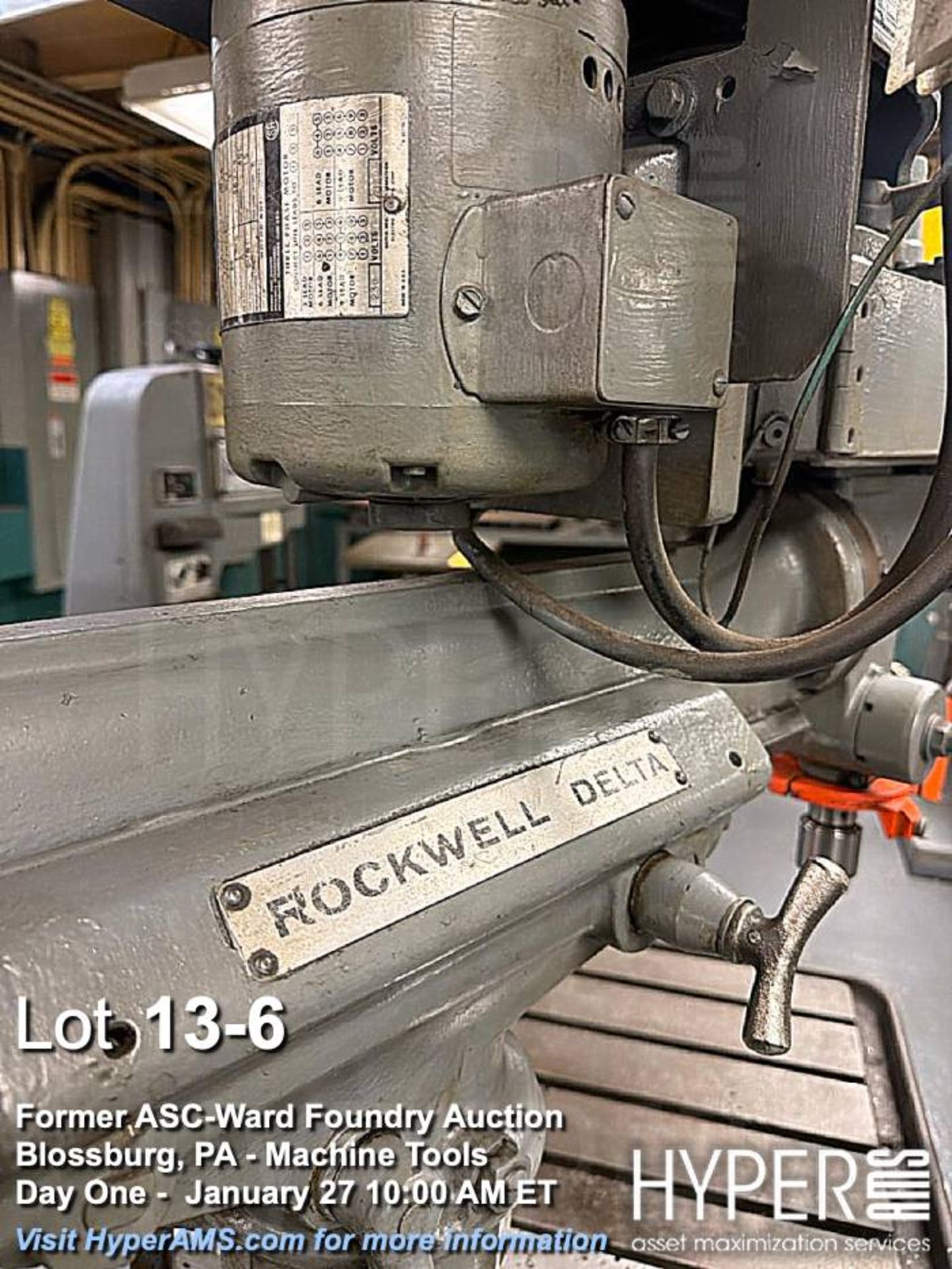 Rockwell Delta 66-369 Drill Press, 1/2 HP, 230/460V, 3 Phase, 1725 RPM ...