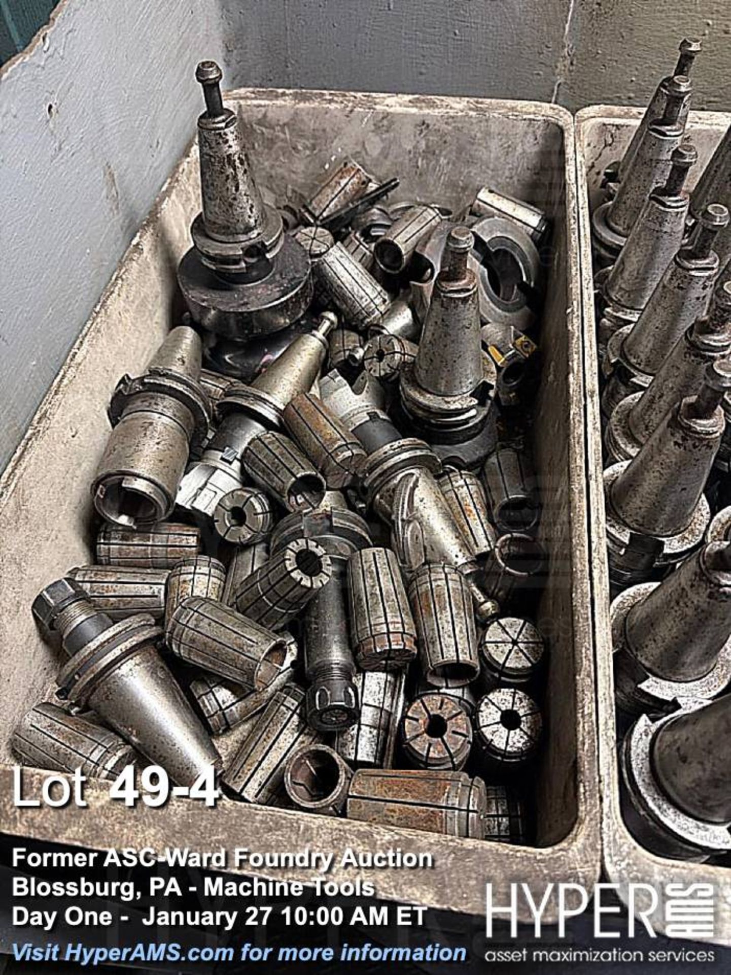 Machining Tool Holders, Various Tapers, Steel, Approx. 50-60 Pieces ...