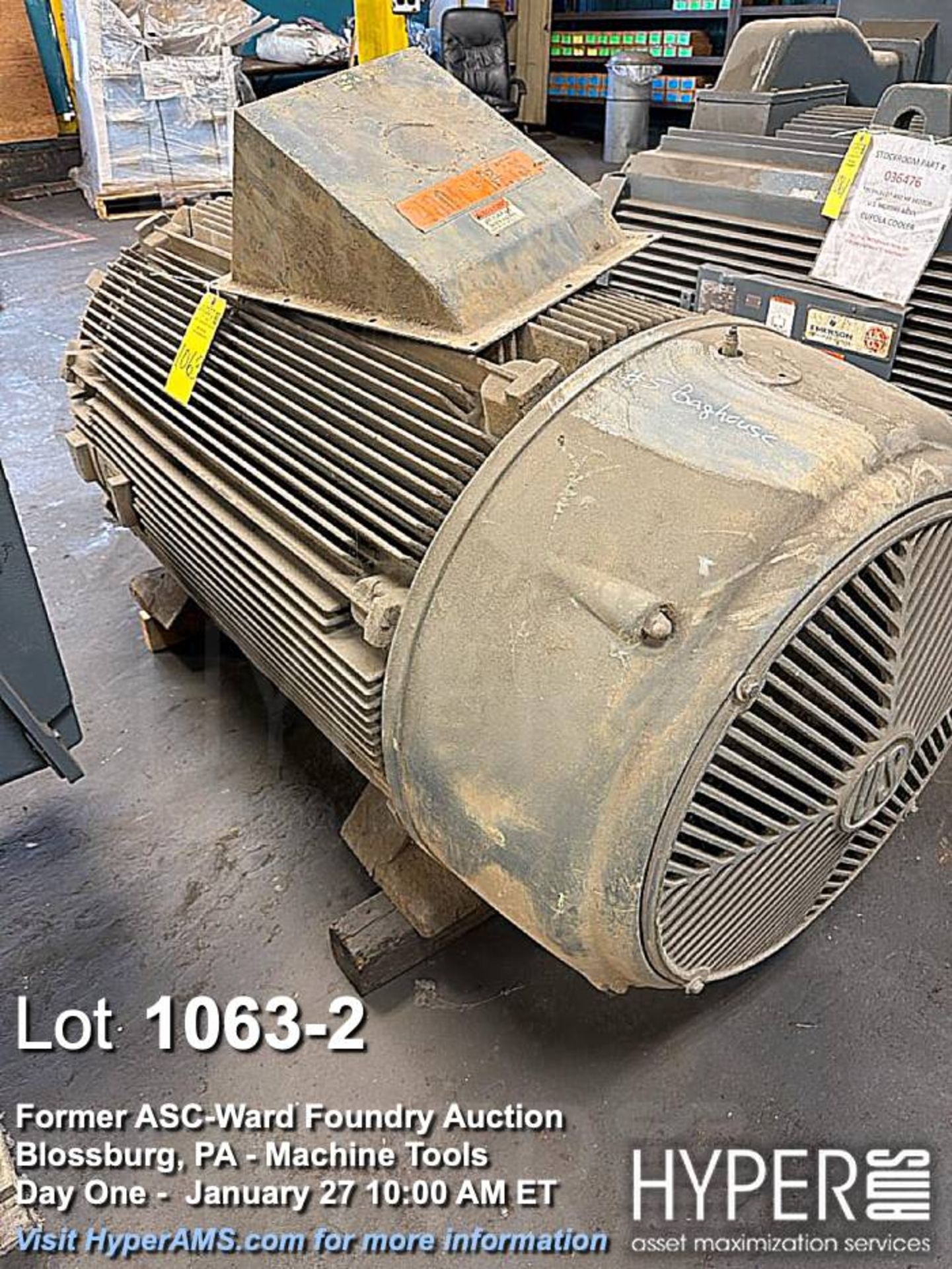 430 HP Electric Motor, 3-Phase, 60 Hz, 1190 RPM, Service Factor 1.0 ...