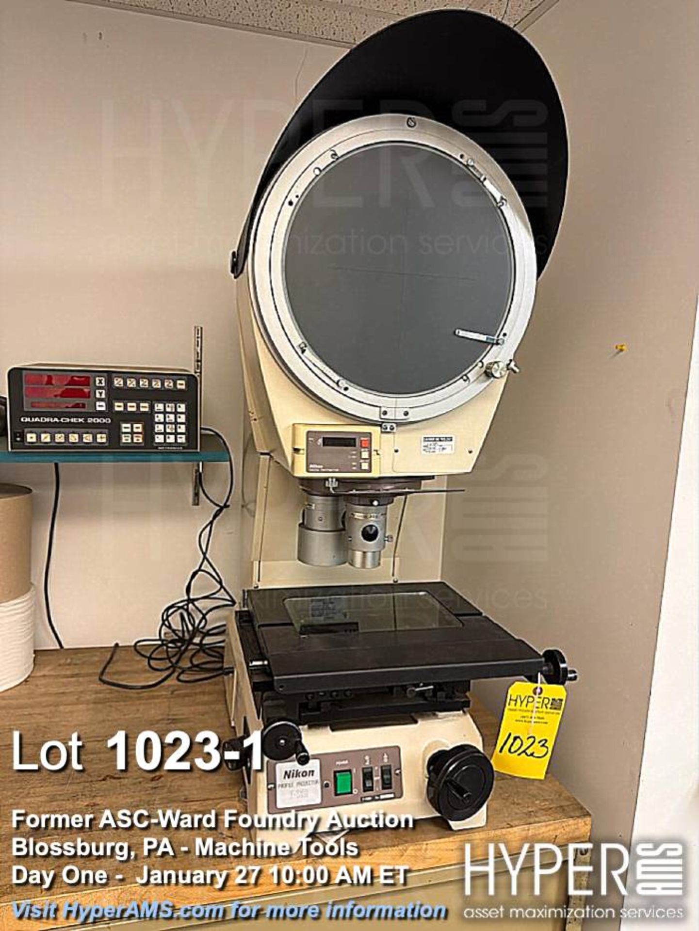 Nikon V-12B Profile Projector, Magnification Lenses Included: 5x-A ...