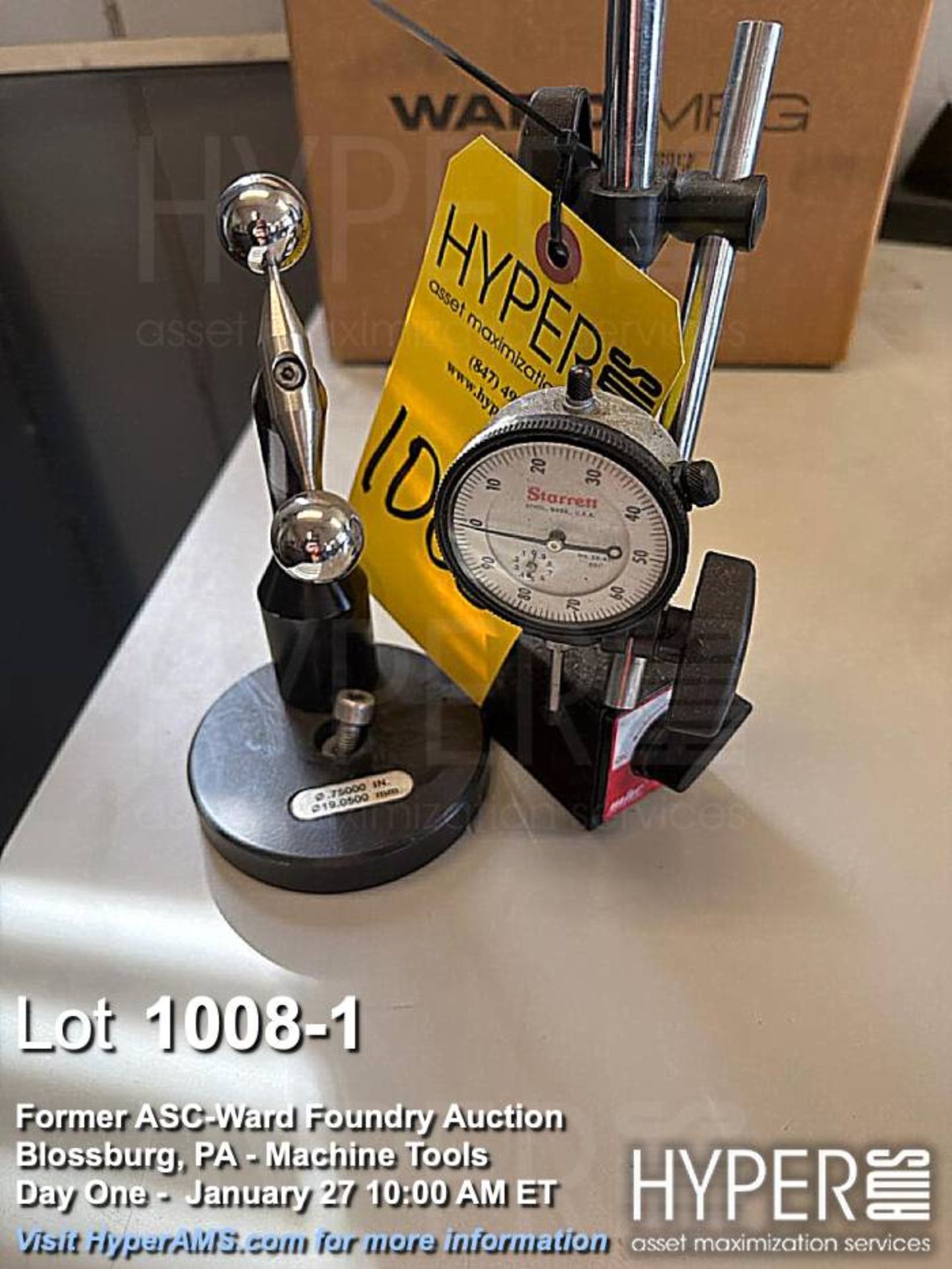 Starrett Dial Indicator with Magnetic Base Stand, Analog, Base Type ...