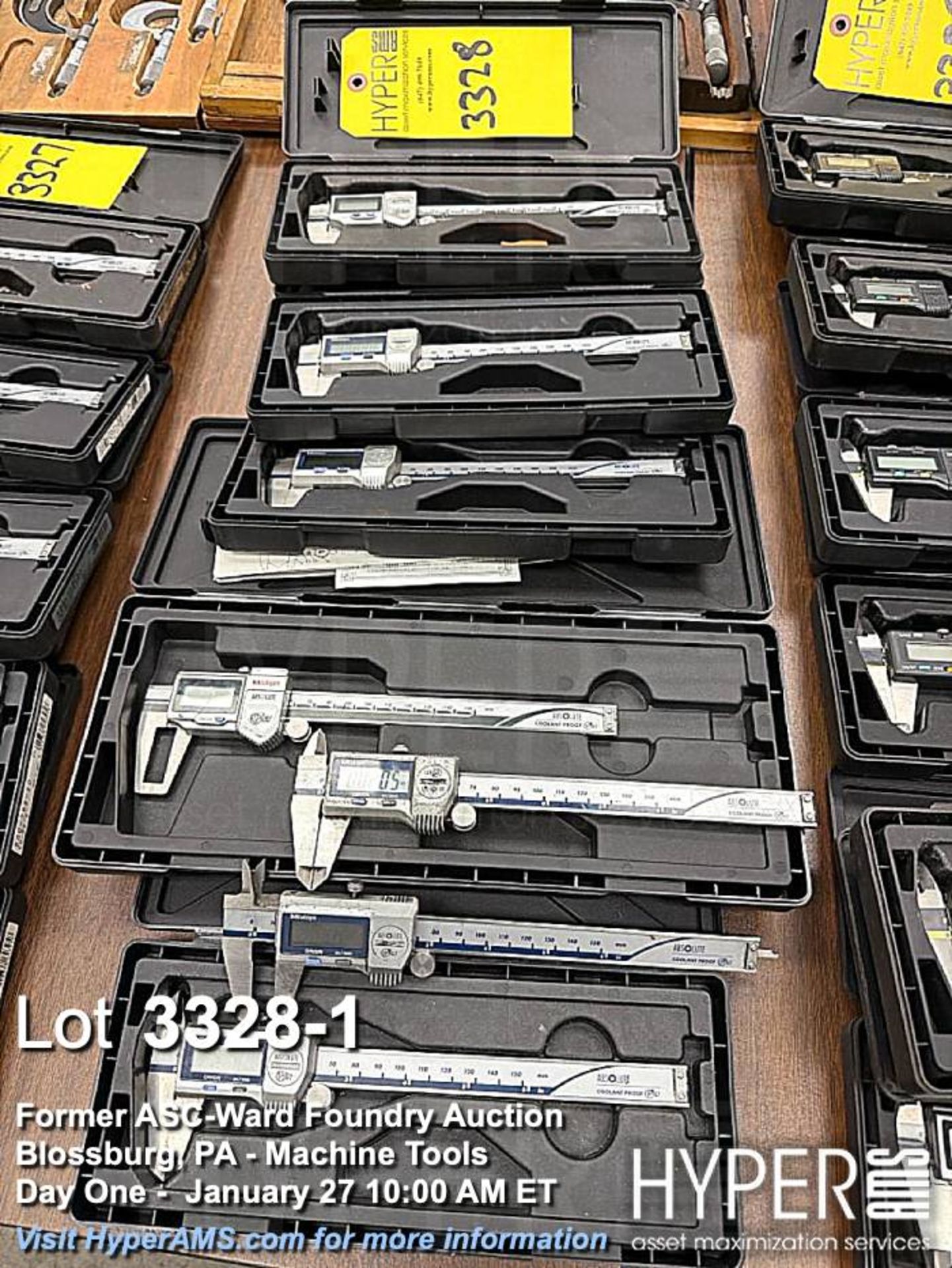 Lot of (7) Mitutoyo Digimatic Digital Calipers, featuring Coolant Proof ...