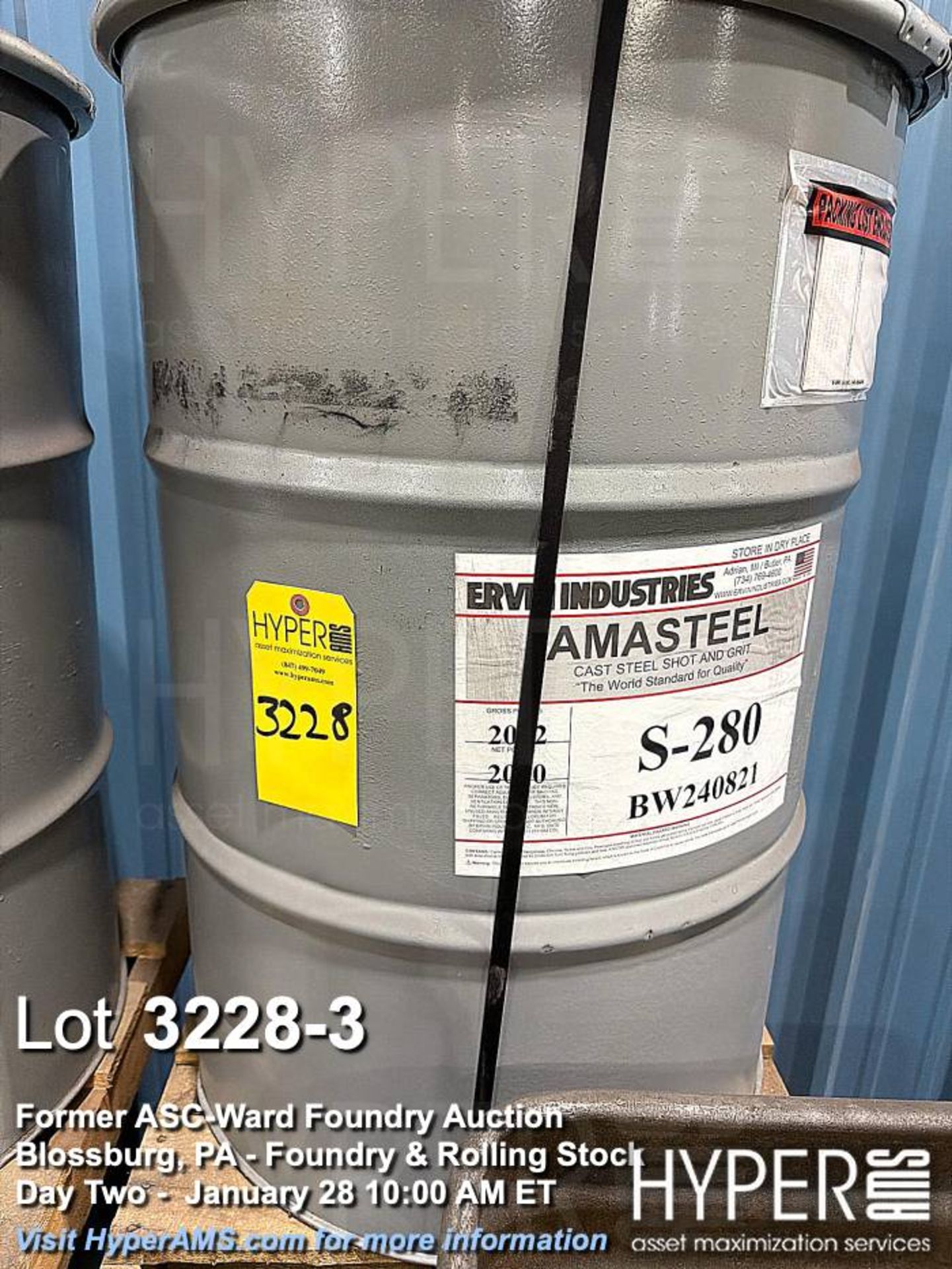 Ervin Industries S-280 Cast Steel Shot and Grit, 2000 lbs net weight ...