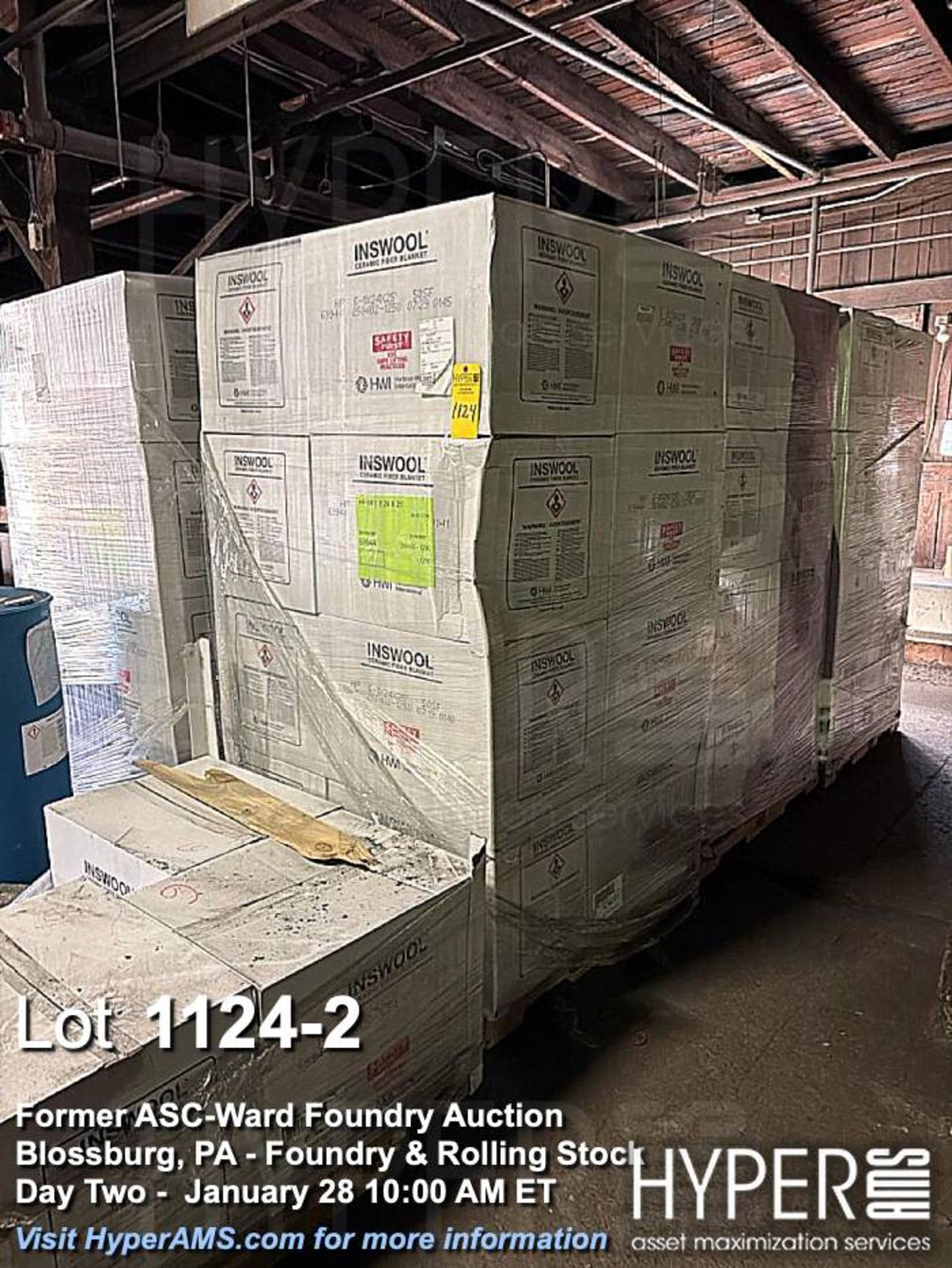 Lot of (99) INSWOOL Ceramic Fiber Blanket (cases), 5-KX24X25, 50 SF ...