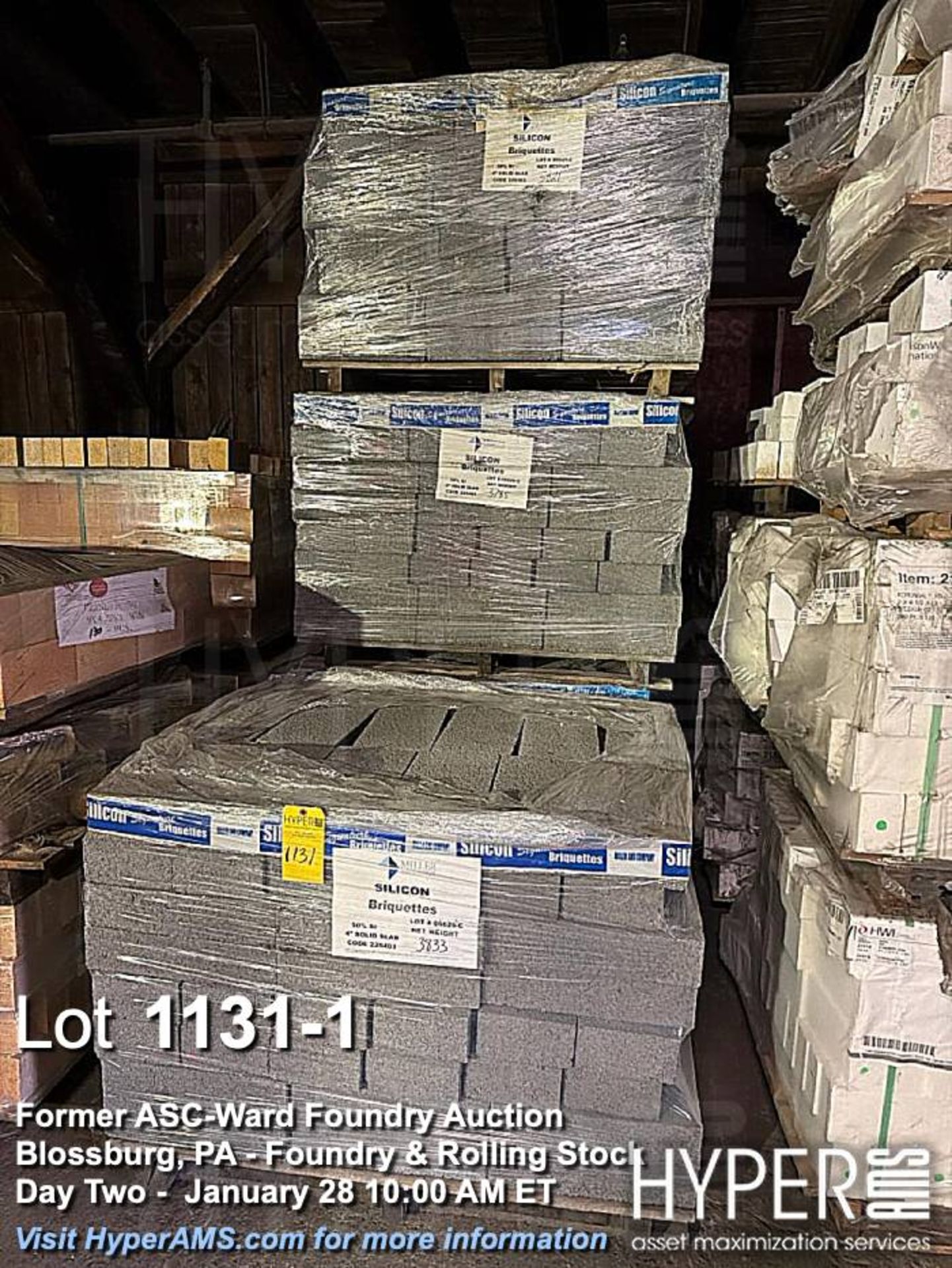 Silicon Briquettes 50% Si by Miller and Company, 3833 lbs Net Weight ...