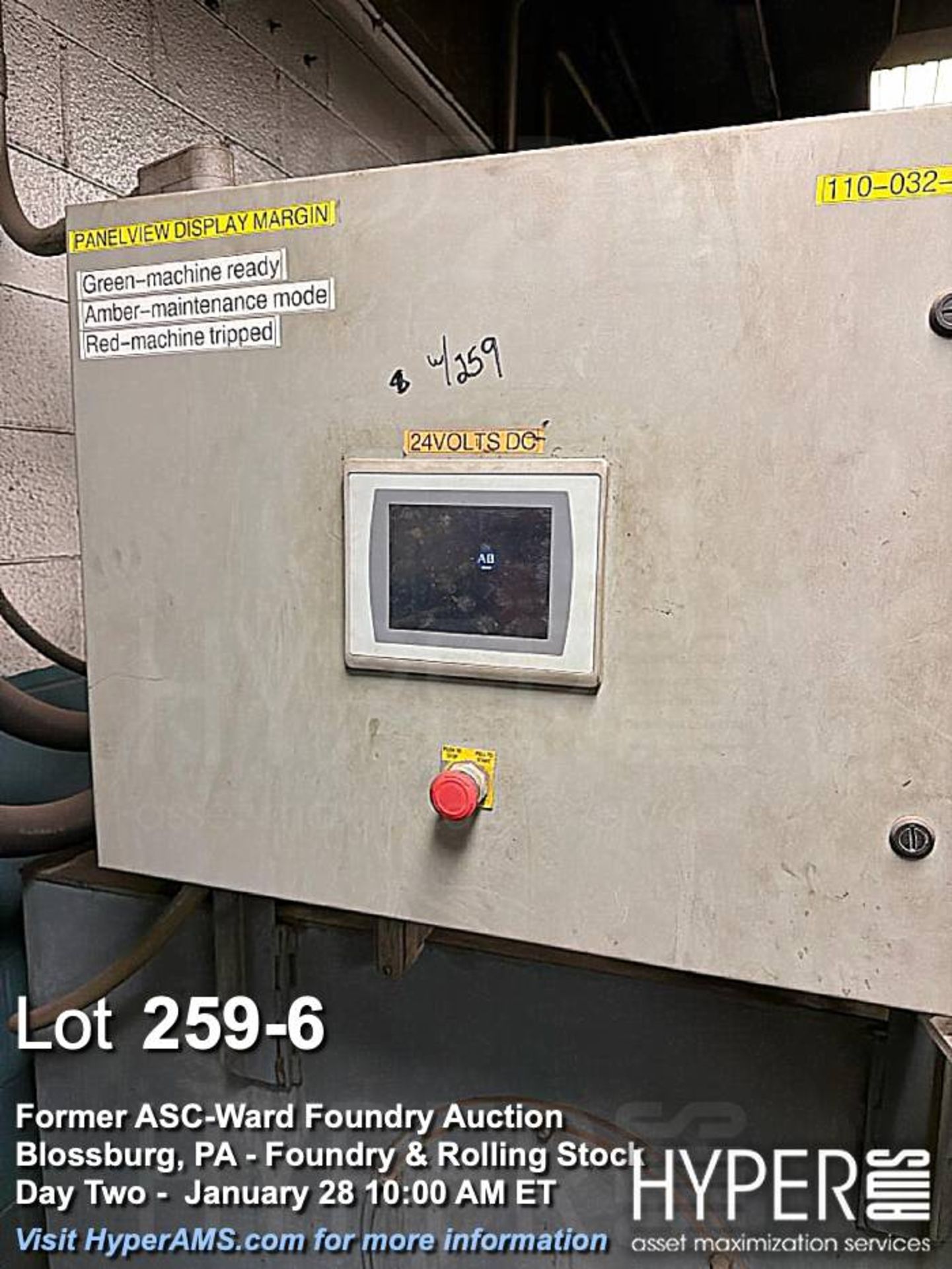 Osborn core machine with controls and hydraulic system