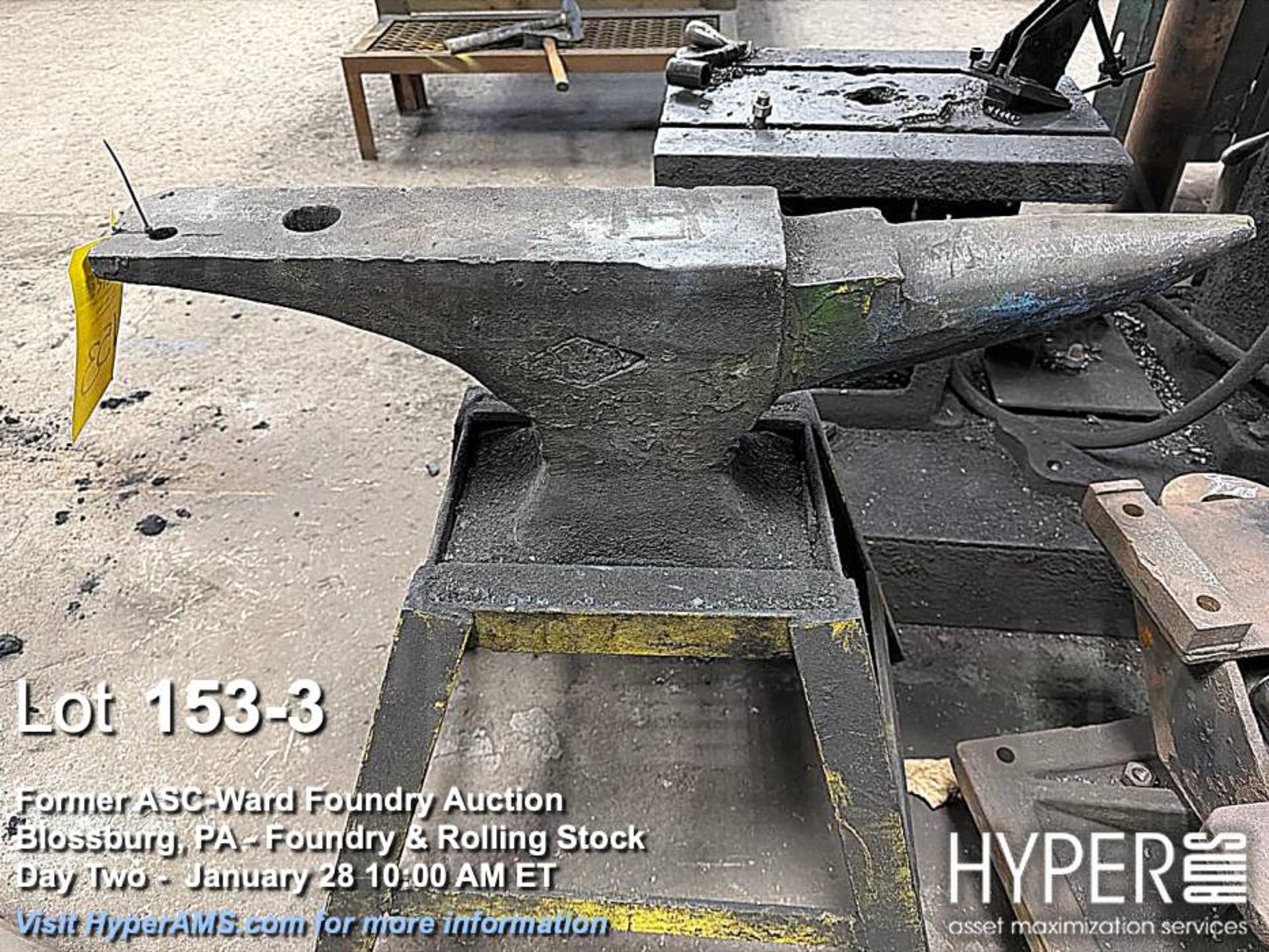 Heavy Duty Anvil on Stand, Approx. 100-200 lbs, Likely Cast Steel ...