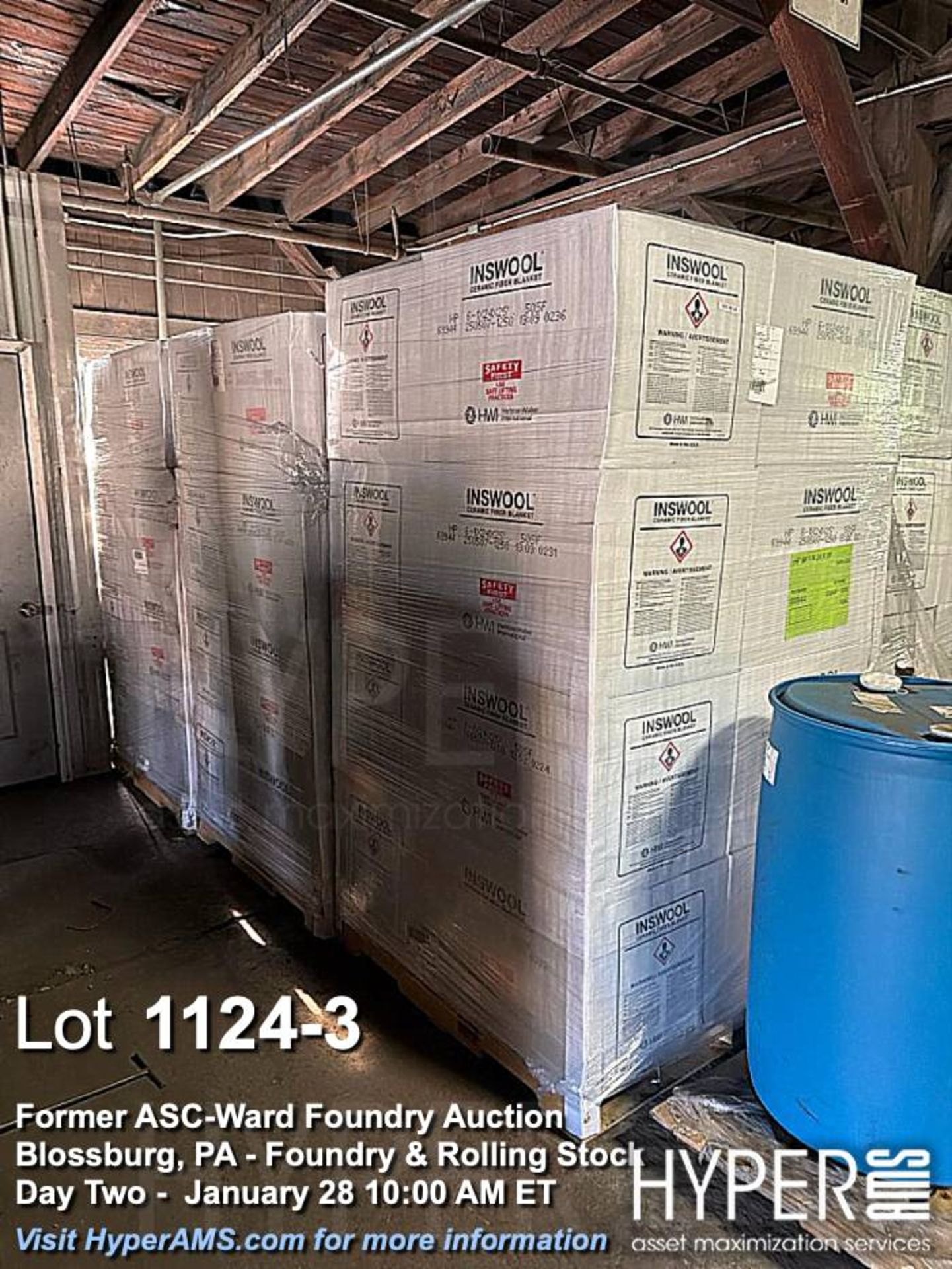 Lot of (99) INSWOOL Ceramic Fiber Blanket (cases), 5-KX24X25, 50 SF ...