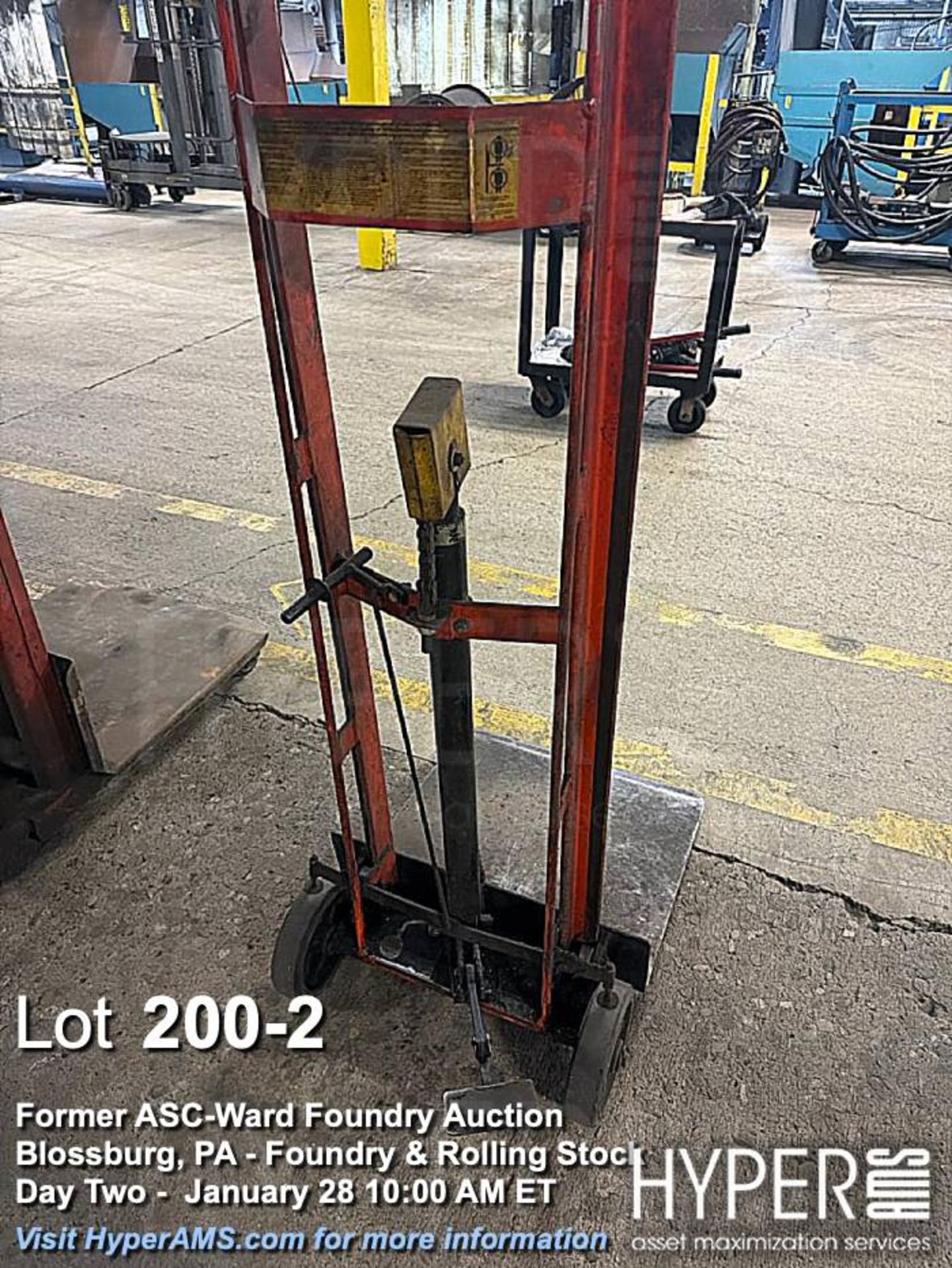 Wesco PAL Manual Pallet Stacker, 1000 lbs Capacity, 60 inch lift, SN ...