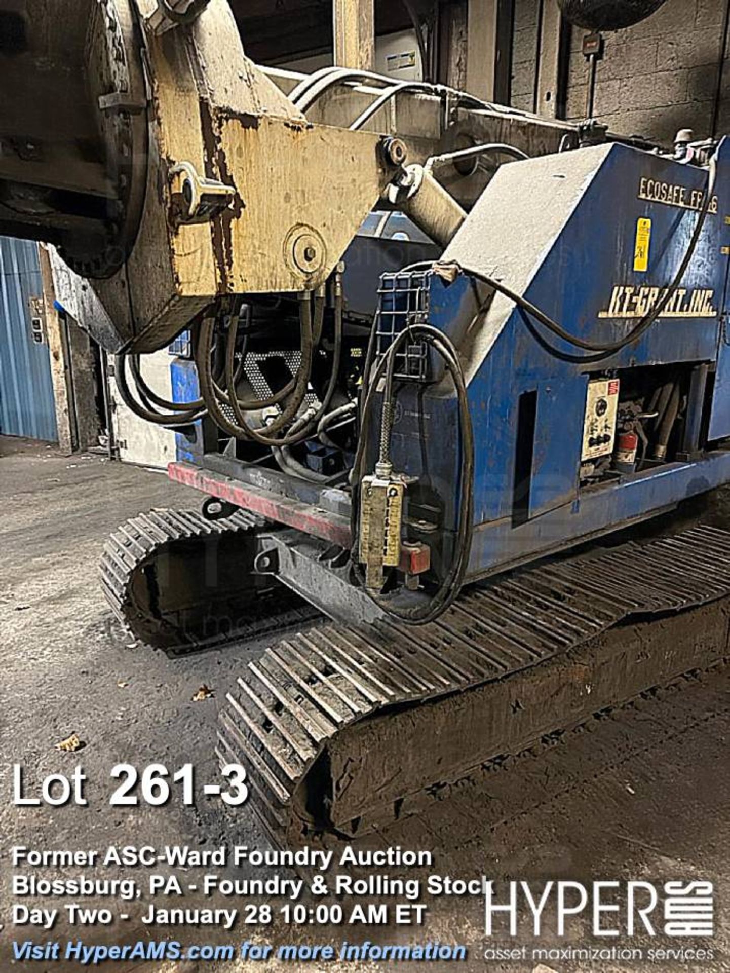 KT-Grant KT-30LS track mounted, remote operated impact hammer, double ...