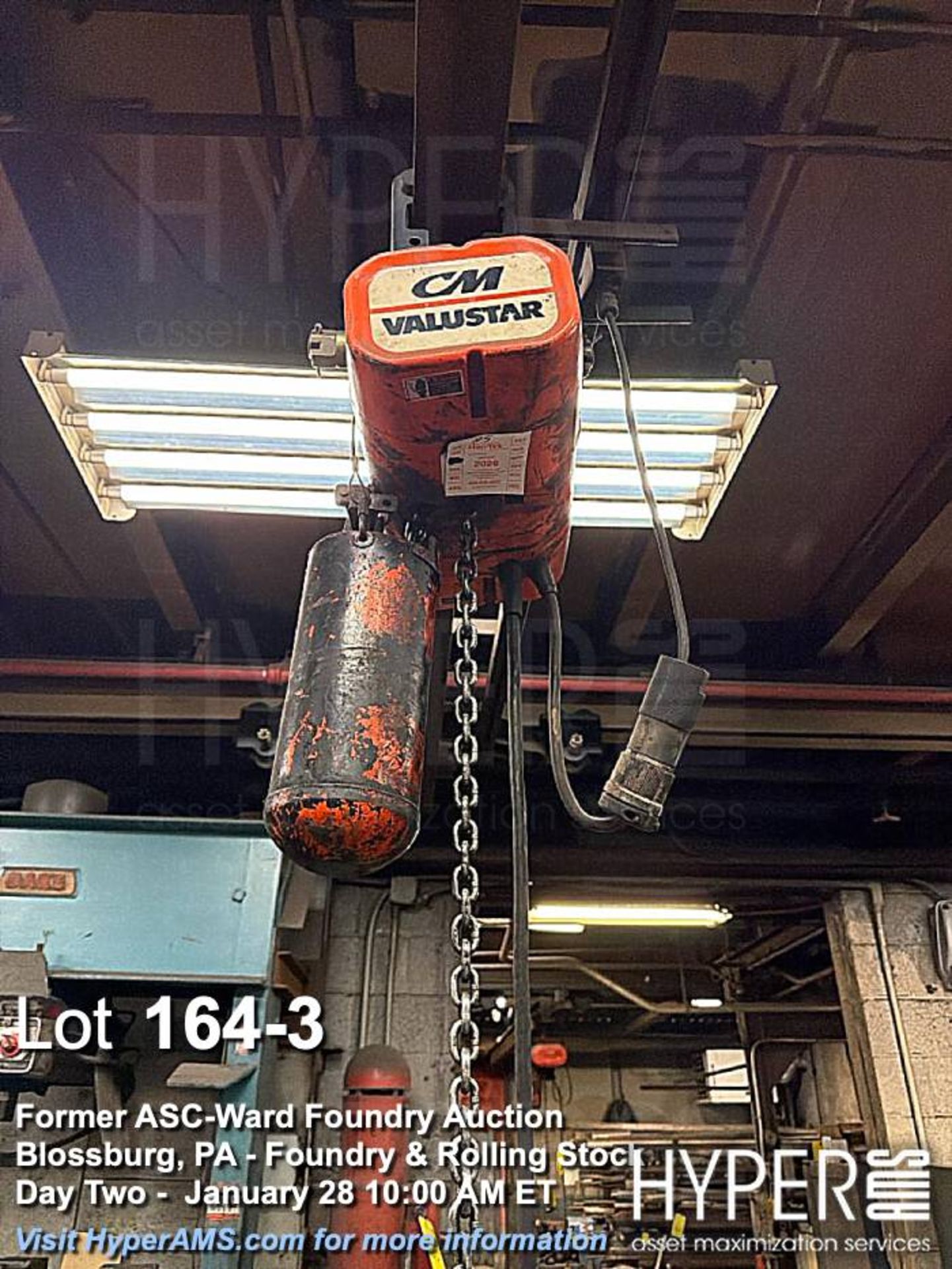 CM Valustar Electric Chain Hoist, 1/2 Ton Capacity, Pendant Control ...