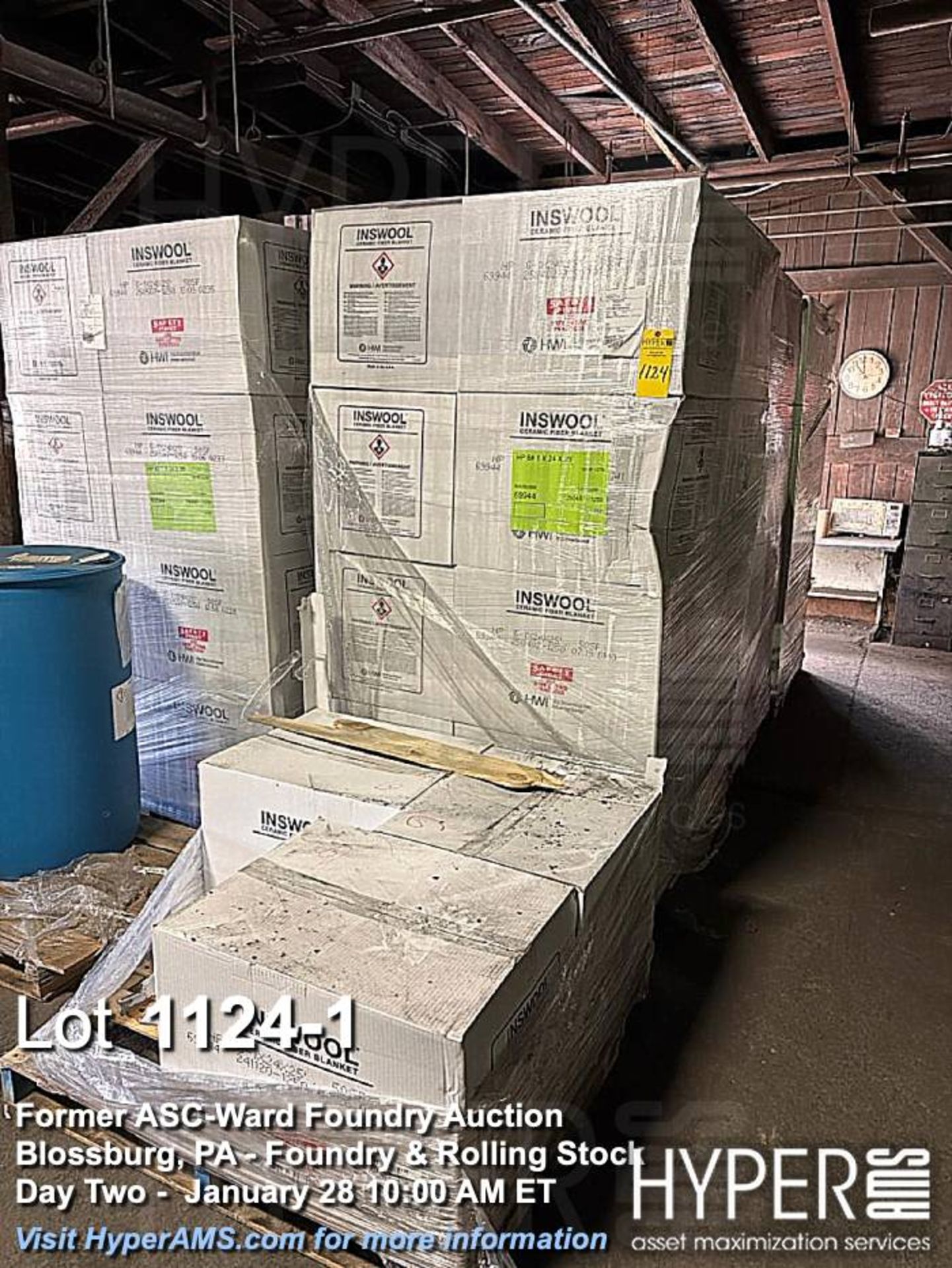 Lot of (99) INSWOOL Ceramic Fiber Blanket (cases), 5-KX24X25, 50 SF ...