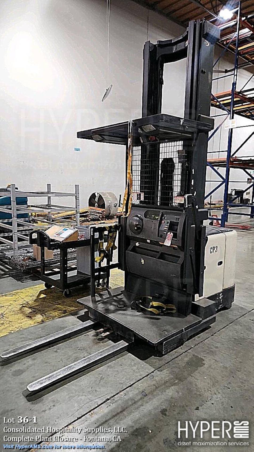 Crown SP 3200 Series Electric Order Picker Forklift, 3,000 lbs capacity ...