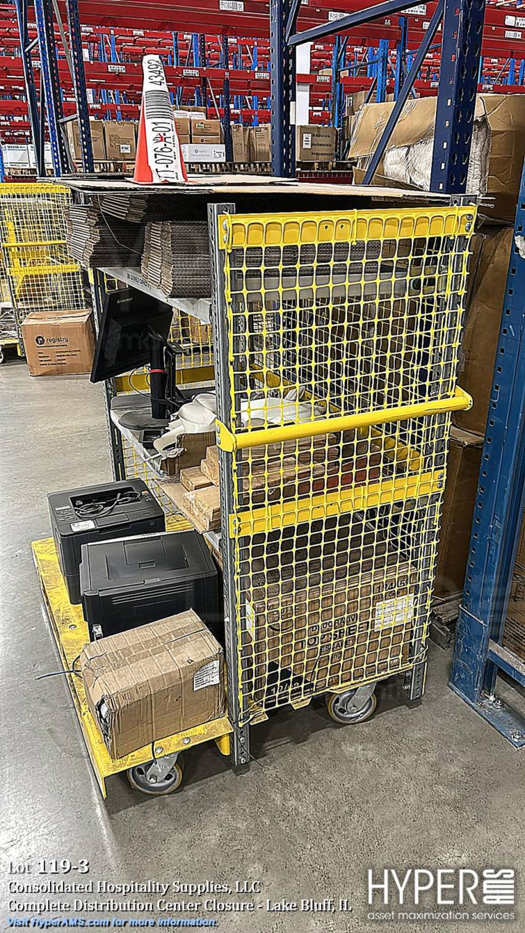 Pack Mule Industrial Utility Cart, 200 lb. shelf capacity, metal with ...