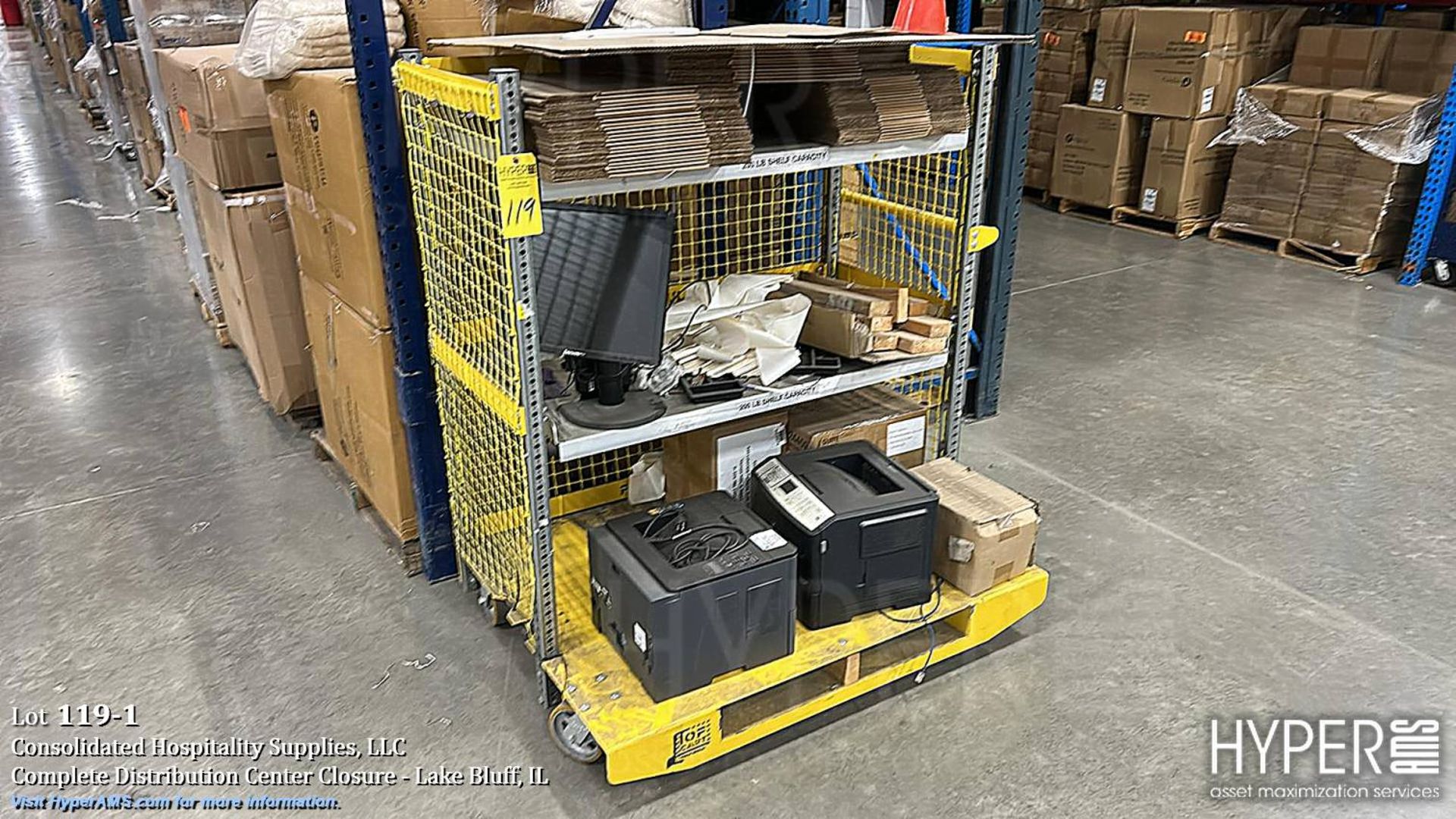 Pack Mule Industrial Utility Cart, 200 lb. shelf capacity, metal with ...