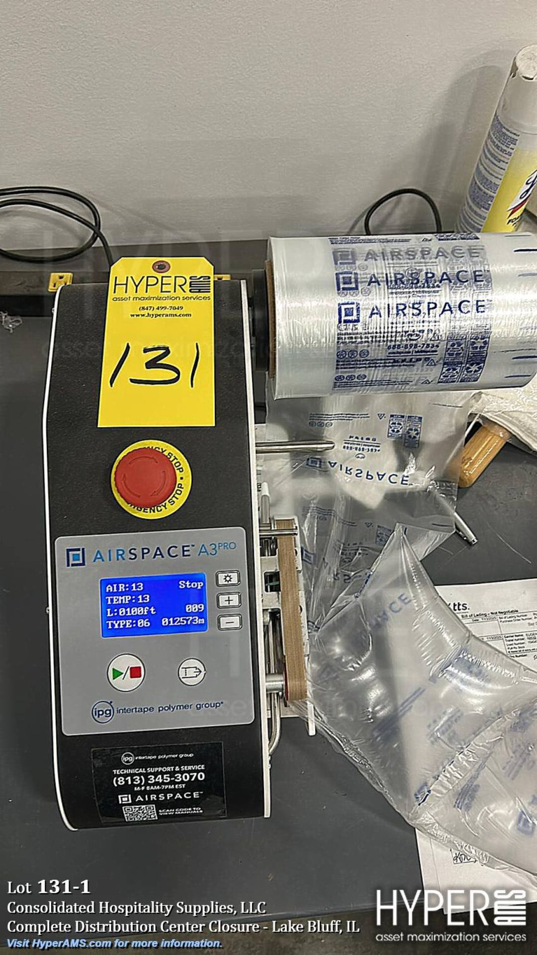 Intertape Polymer Group A3 PRO Air Cushion Machine, Power Requirements ...