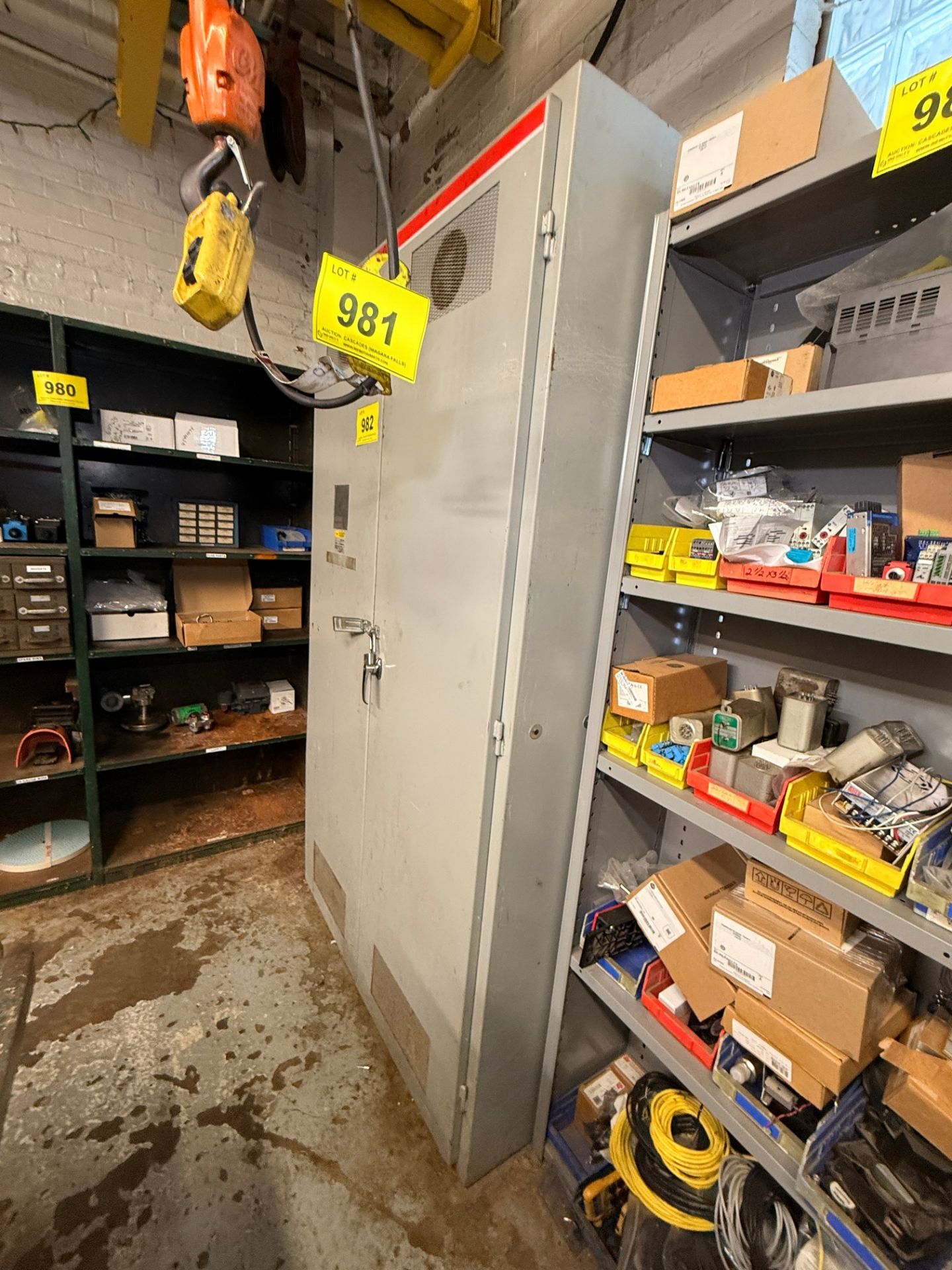 ABB 2-Door Control Panel Storage Cabinet Equipped w/ Battery Chargers ...