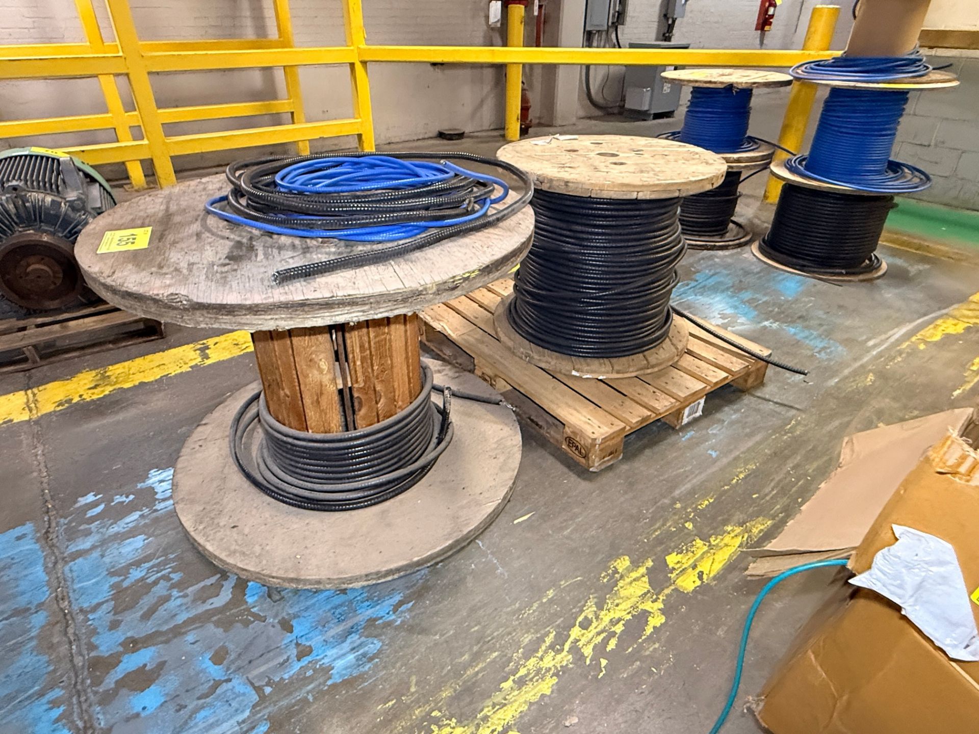 (1) Lot of (2) Large Spools of Cable Wire (Loc. Warehouse Row 100)