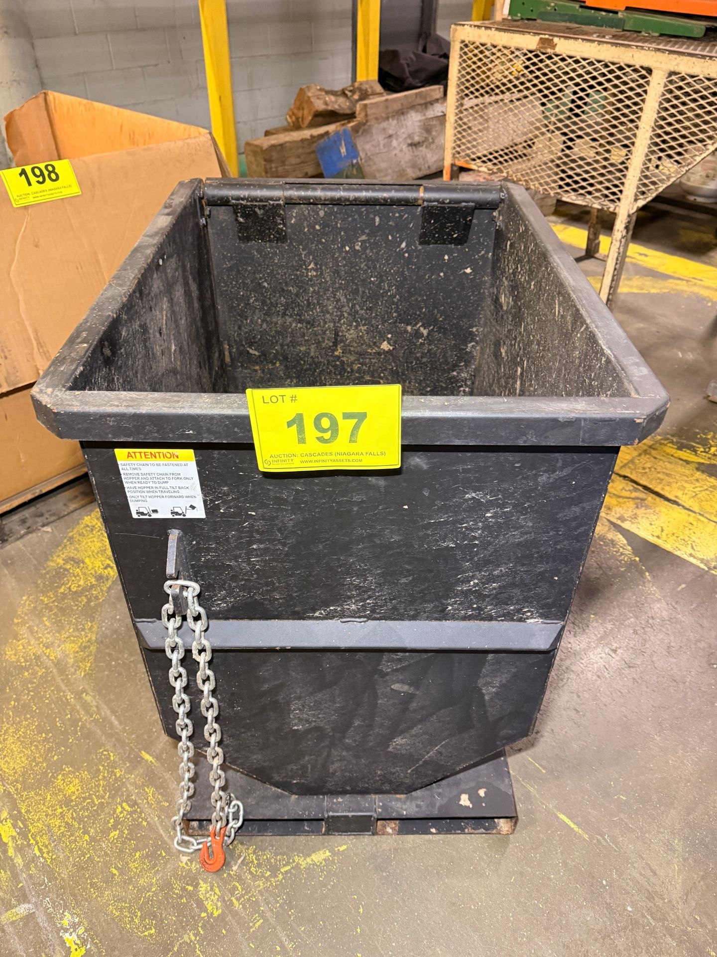 (1) 24'' x 30'' x 2' Depth, Forklift Dump-Hopper for lot #147 scrap ...