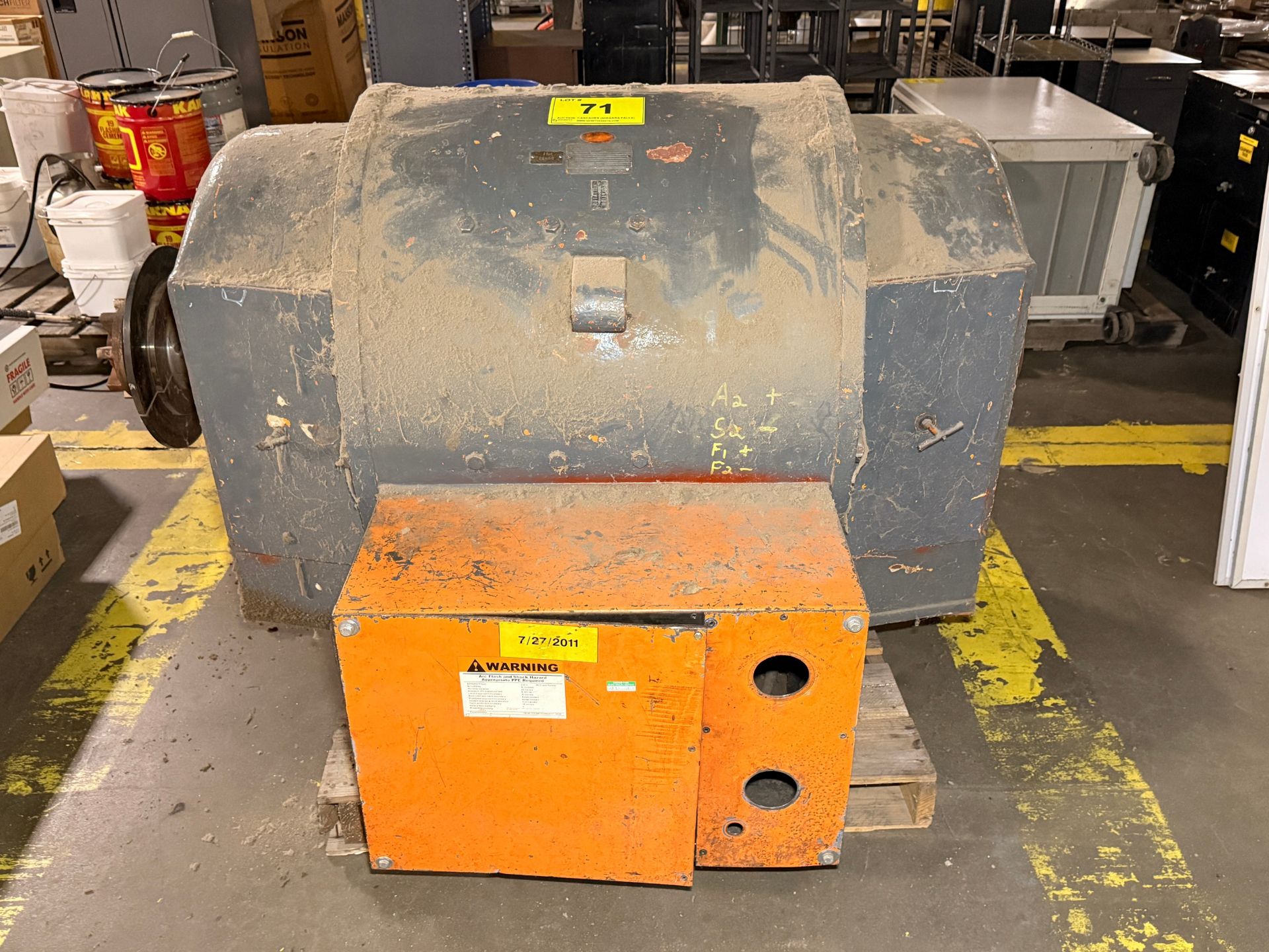 GENERAL ELECTRIC 41G54 Winder Motor, Type CD, 200 Hp, 690 (RPM) 705 ...