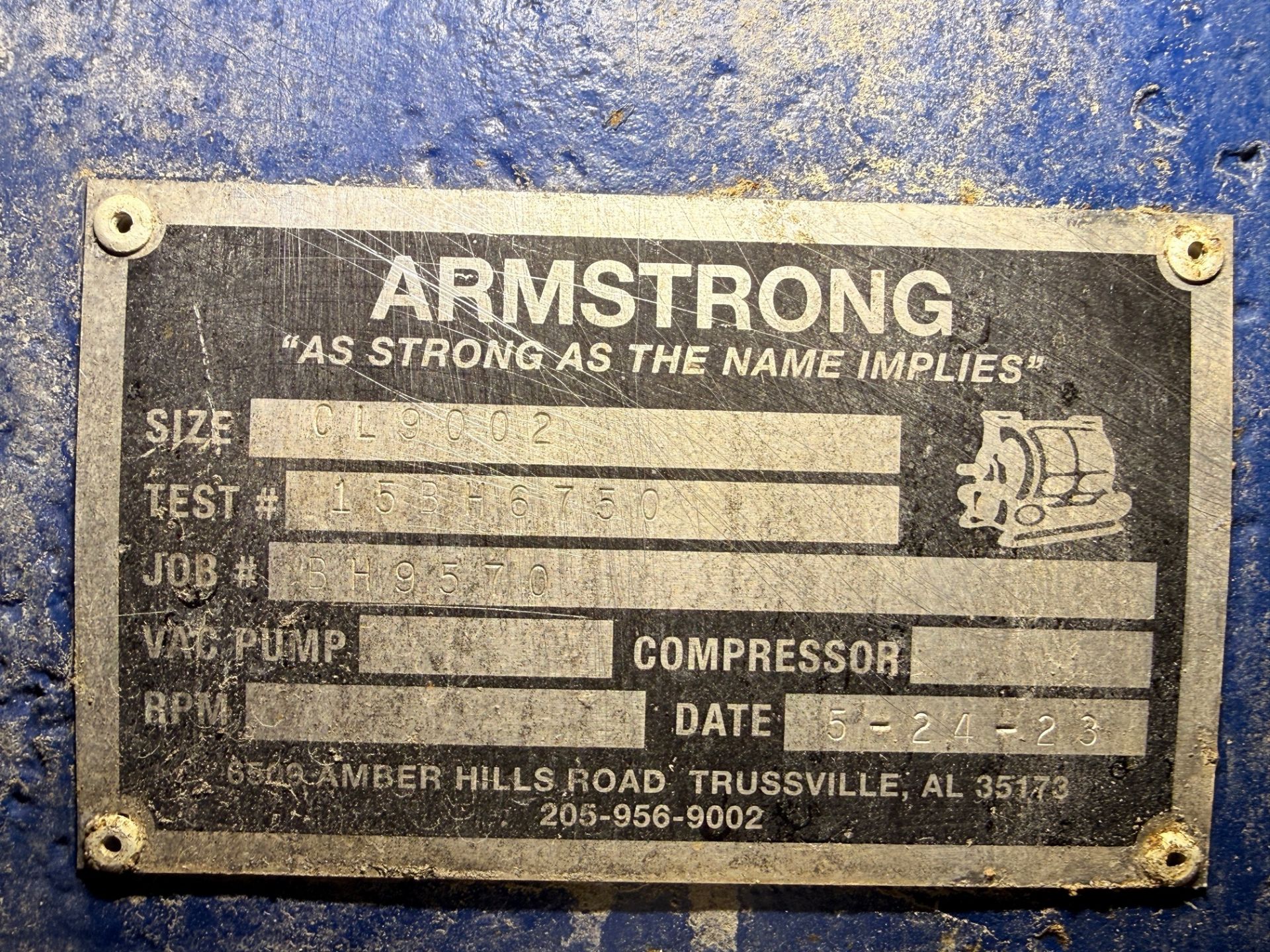 NASH - ARMSTRONG Vac Pump CL 9002 Size, 15BH6750 (2023) Test (Loc ...