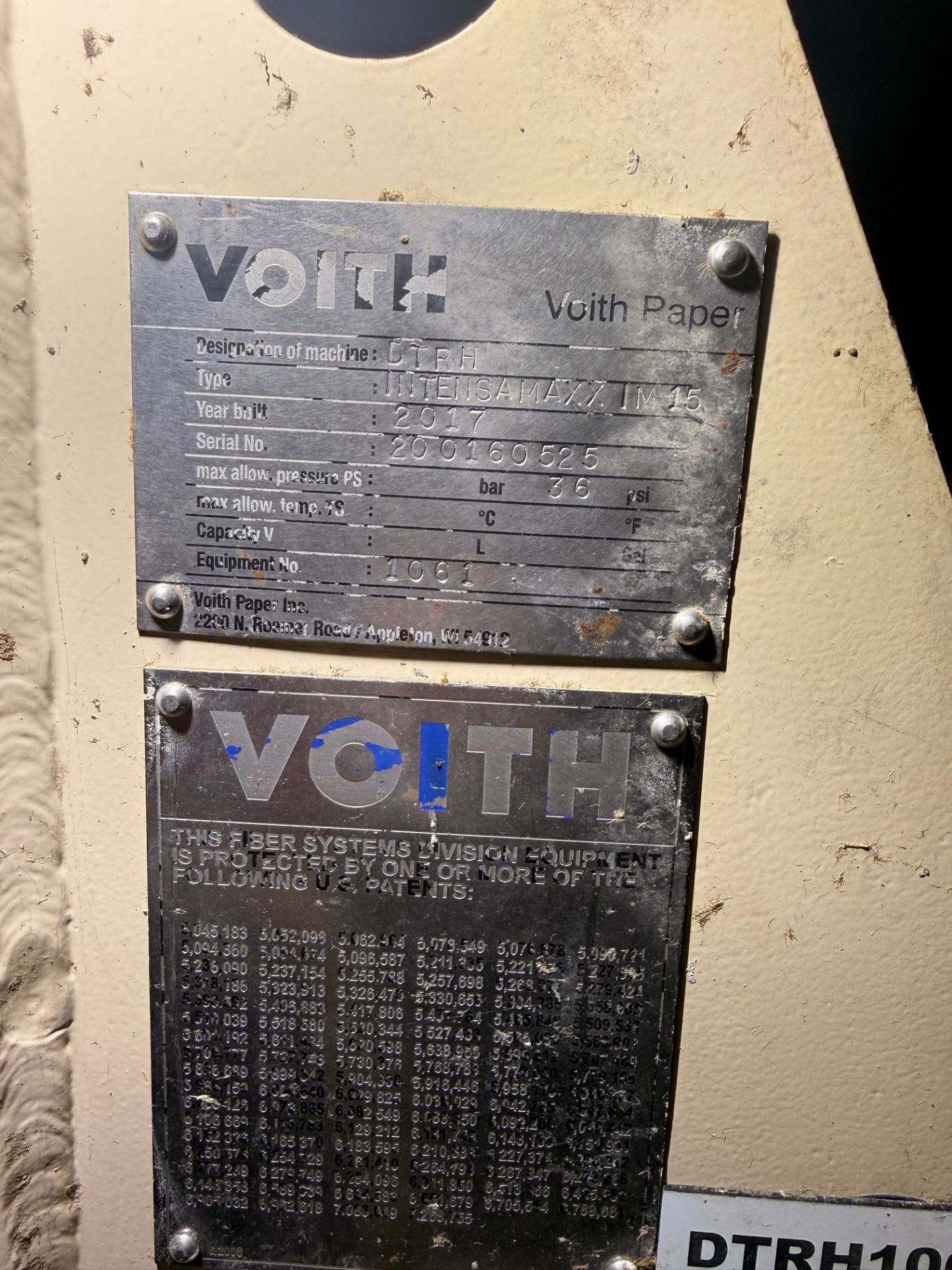 (2017) VOITH Intensa-maxx IM 15 for fiber recovery s/n. 200160525 ...