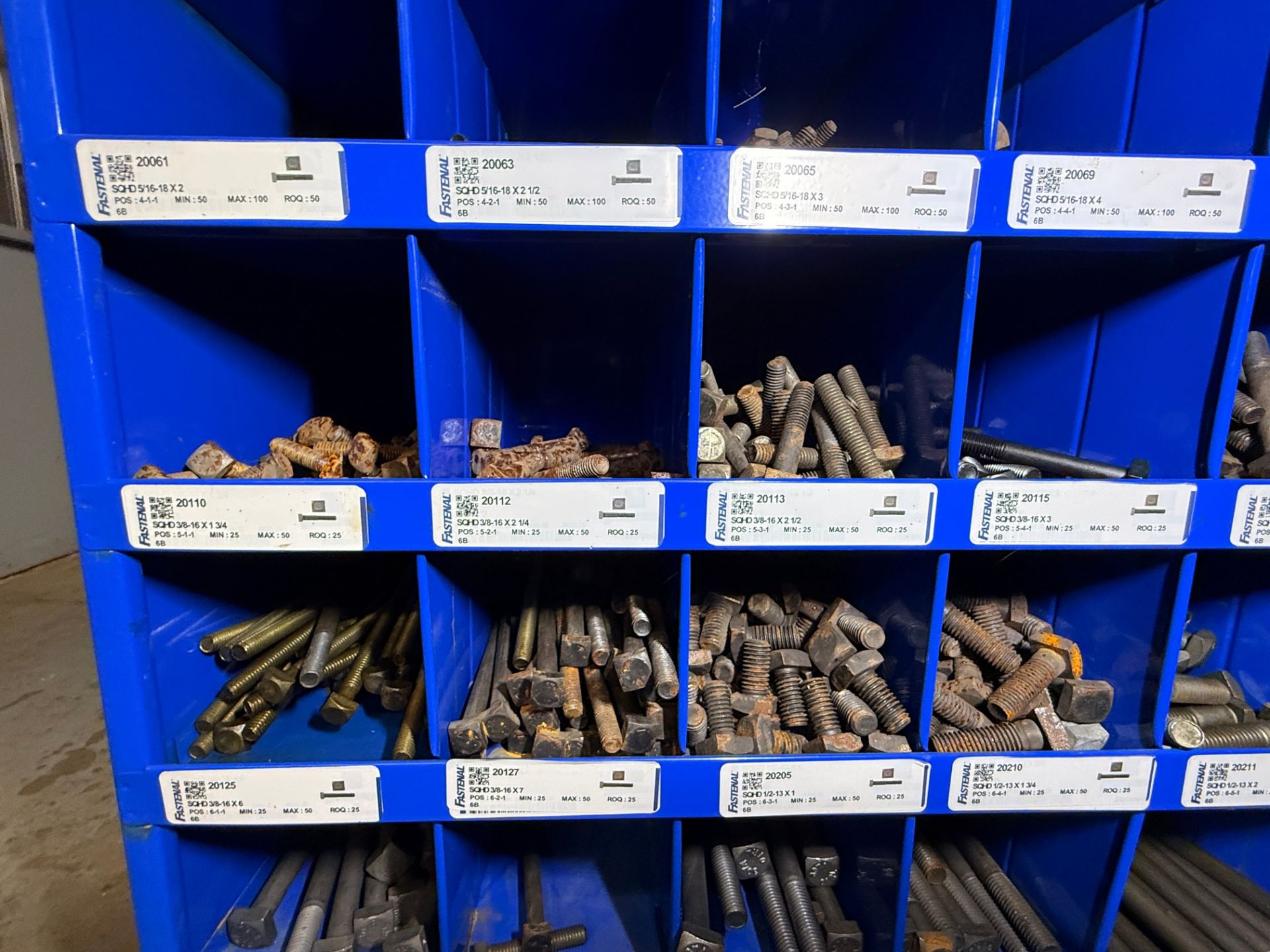 (1) Lot of (3) FASTENAL tool bin w/ contents to include scerws,bolts ...